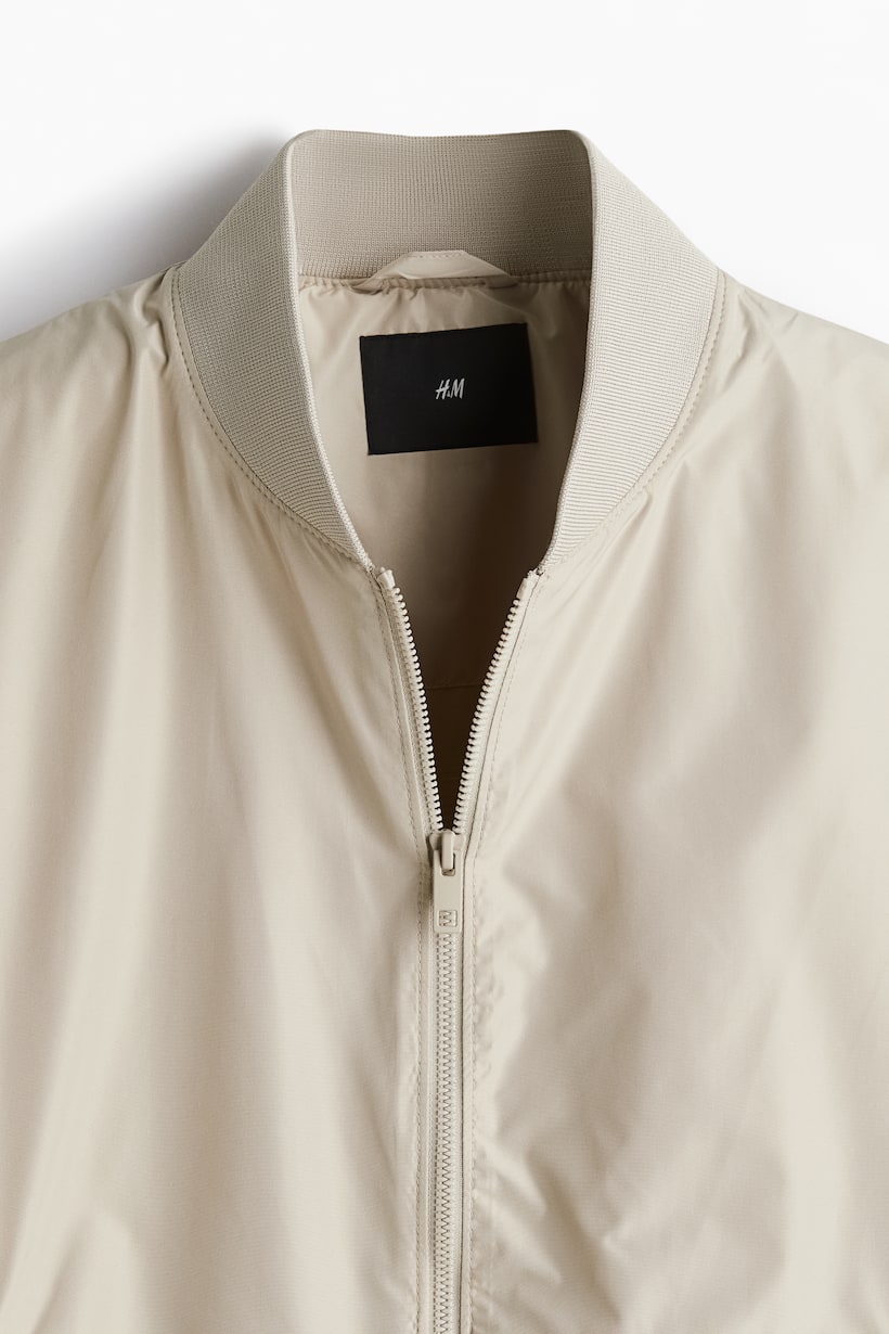 Regular-Fit Lightweight Bomber Jacket - Light beige - Men | H&M US