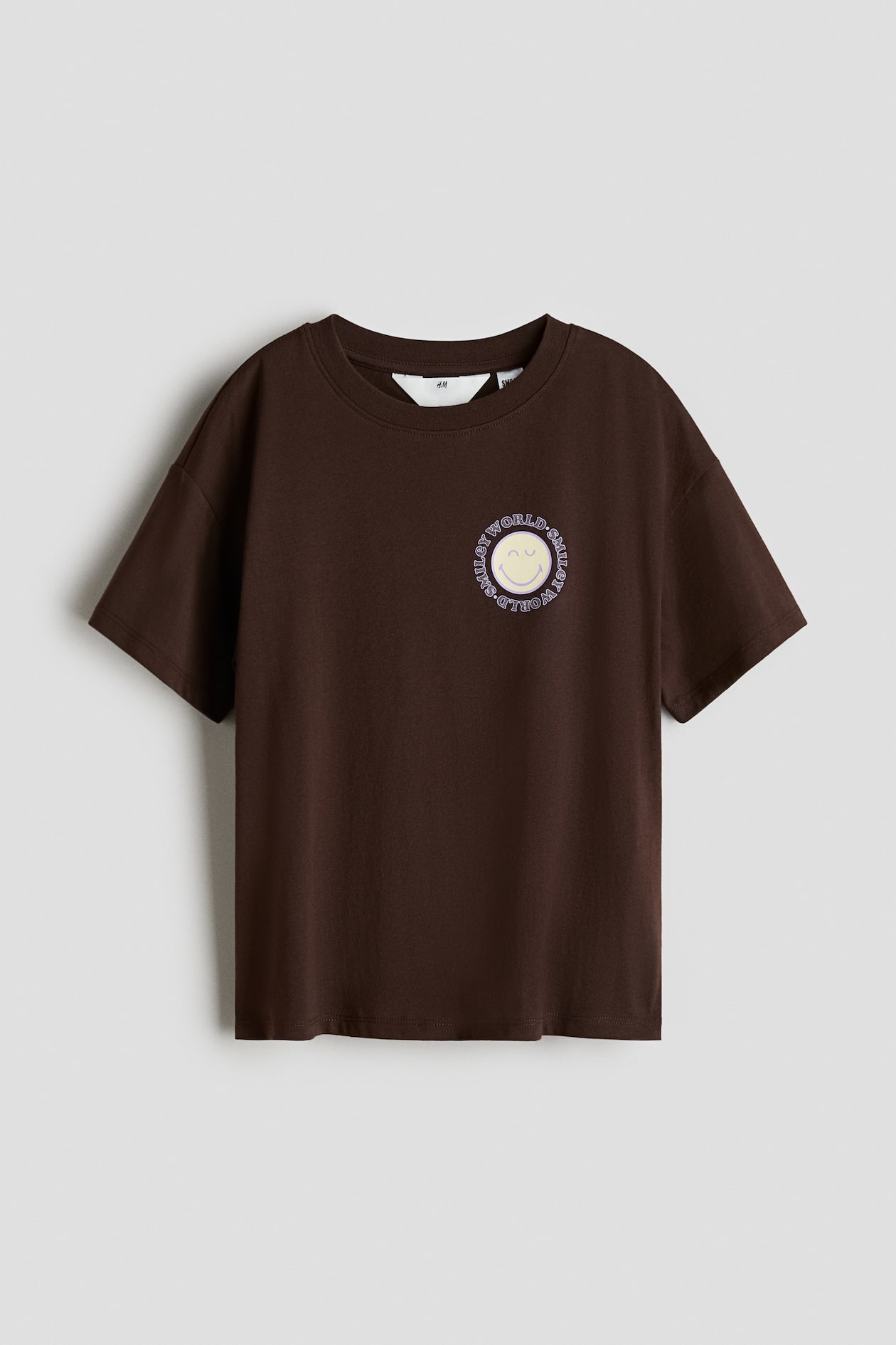 Playera Loose-fit de algodón con diseño - Café oscuro/SmileyWorld ...