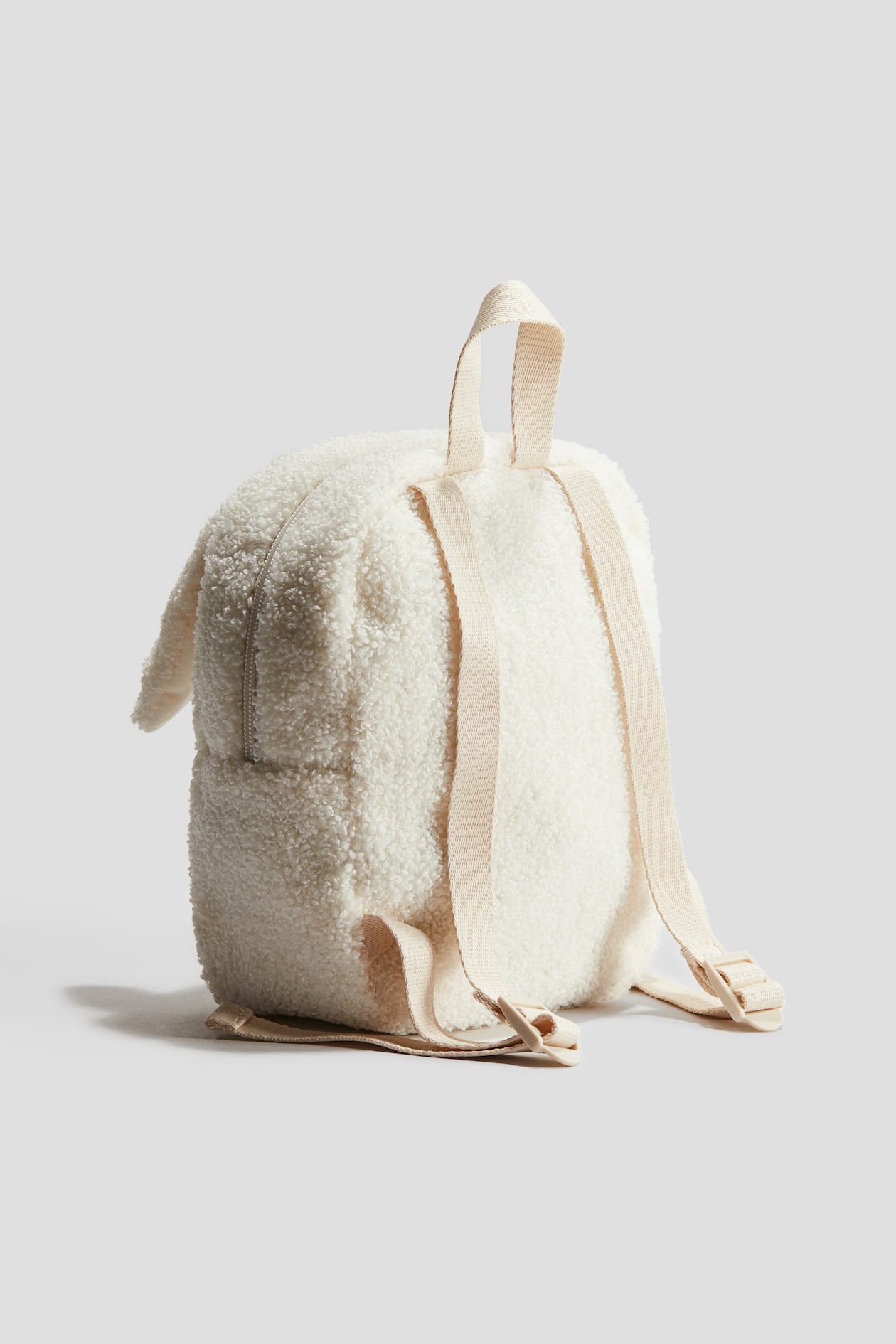 Appliquéd Teddy Fleece Backpack - White/rabbit - Kids | H&M US