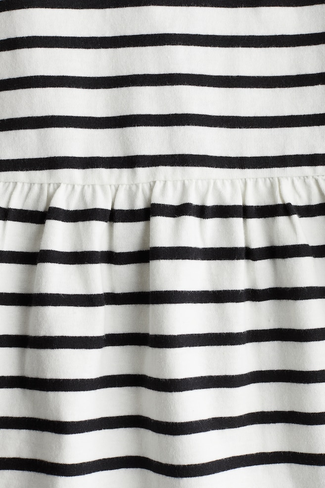 White/striped Cotton Jersey Dress for kids | H&M US
