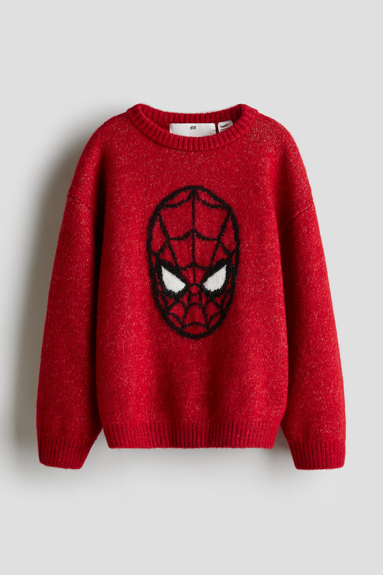 Chandail en tricot jacquard - Rouge/Spider-Man - Kids | H&M CA
