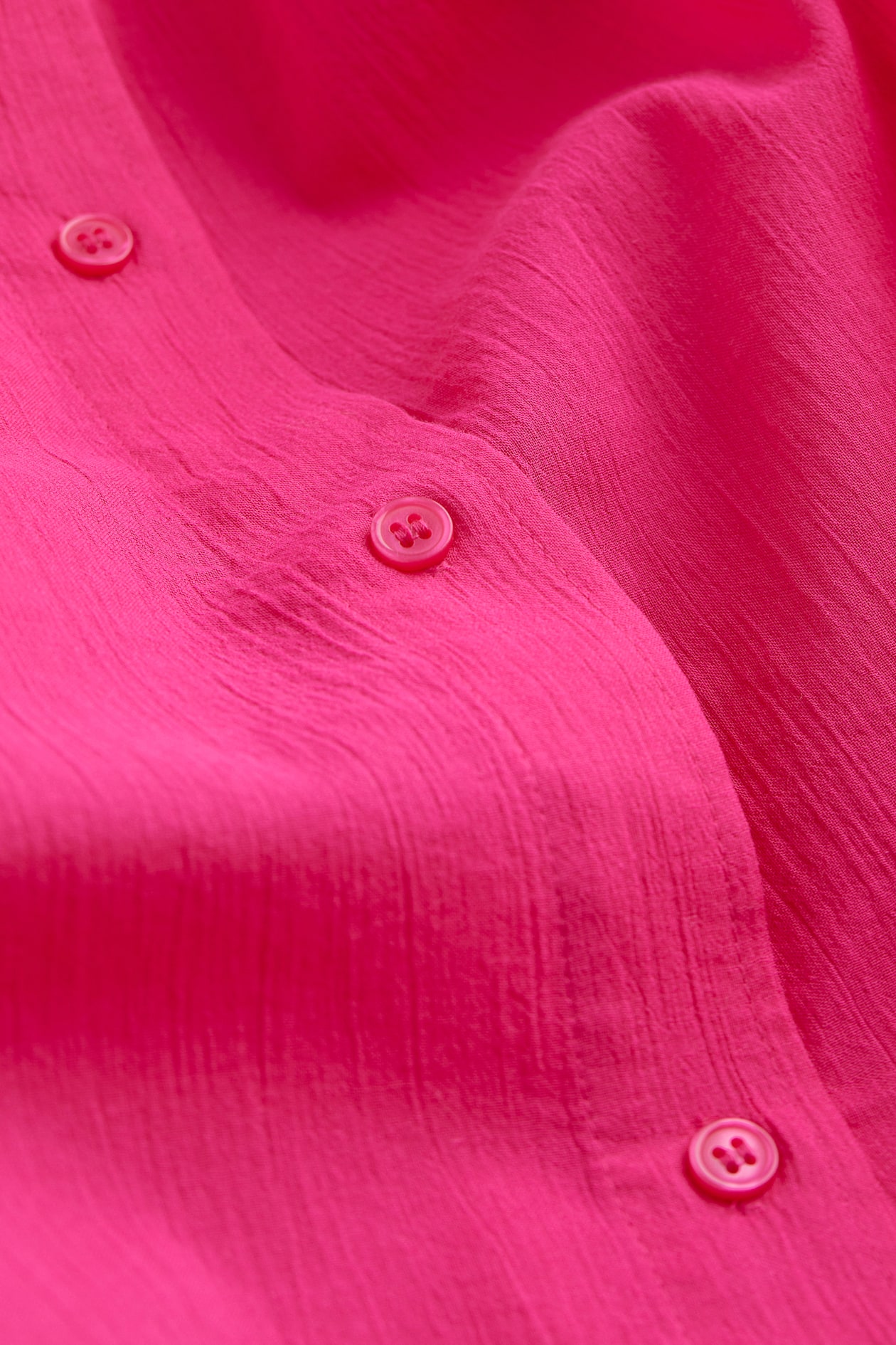 Women's Cerise Crinkled Cotton Shirt | H&M US