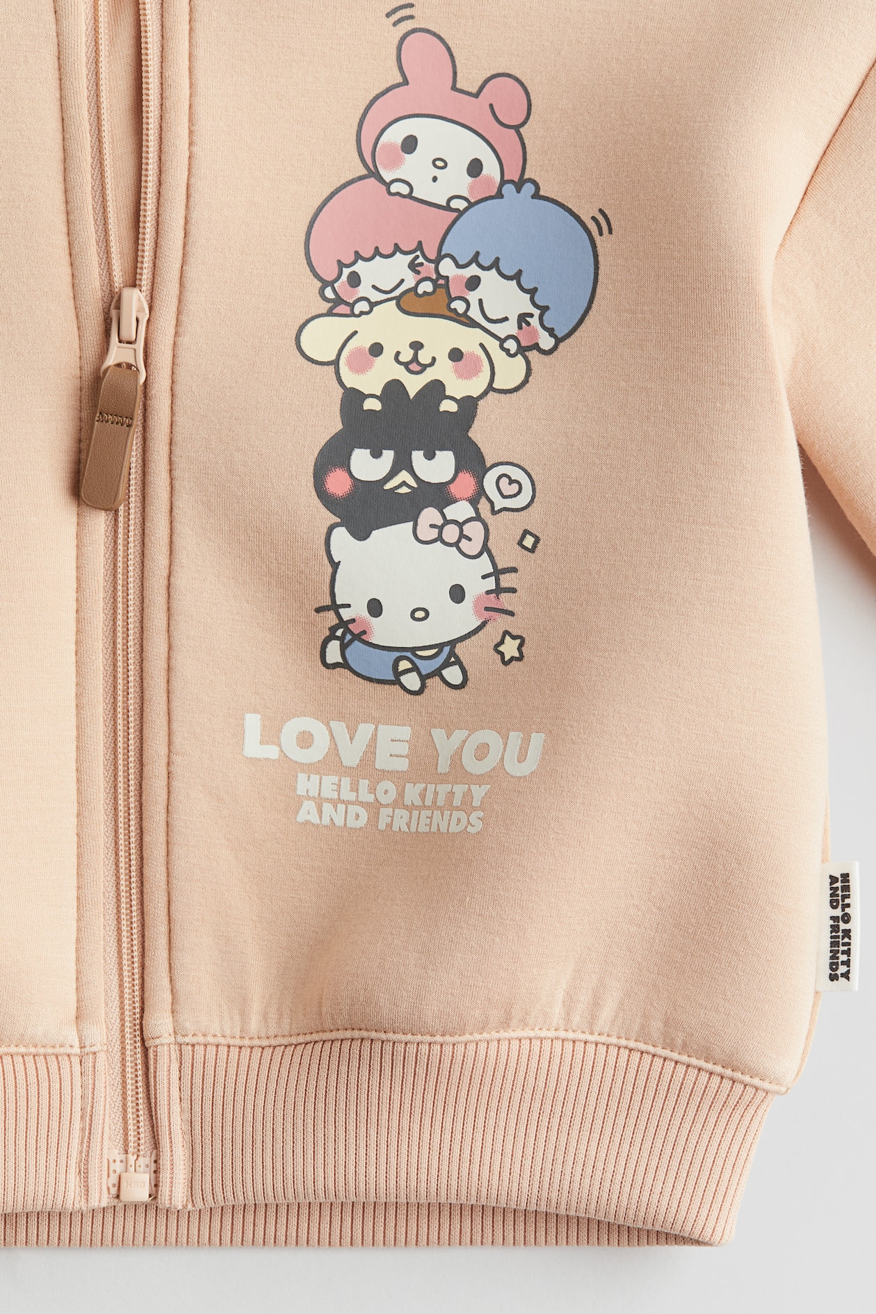 Dusty peach/Hello Kitty Scuba Hooded Jacket for kids | H&M US