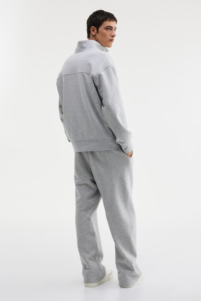 Loose Fit Half-Zip Sweatshirt - Grey marl - Men | H&M US