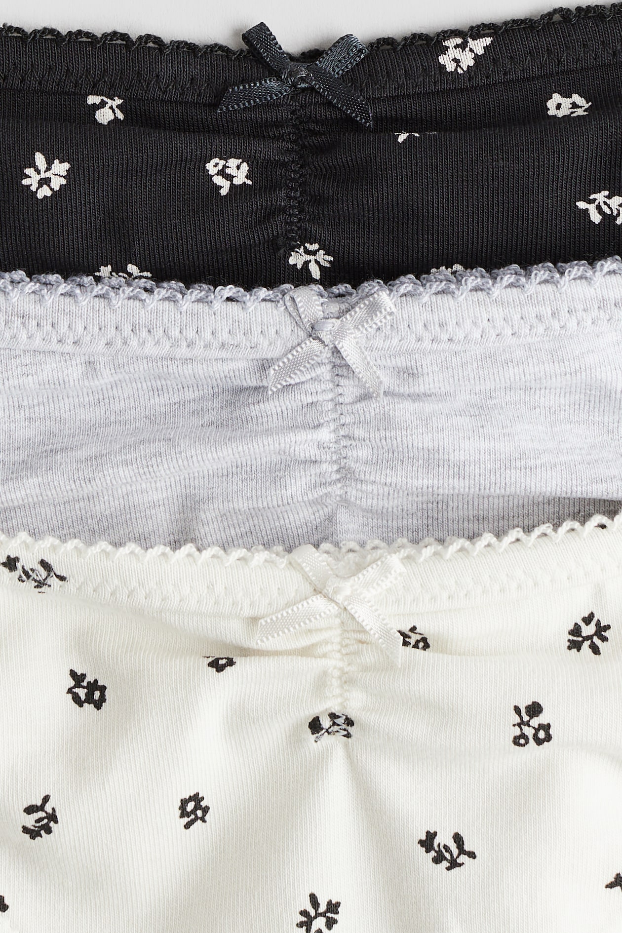 3-pack trosa i bomull - Vit/Blommig - BARN | H&M SE