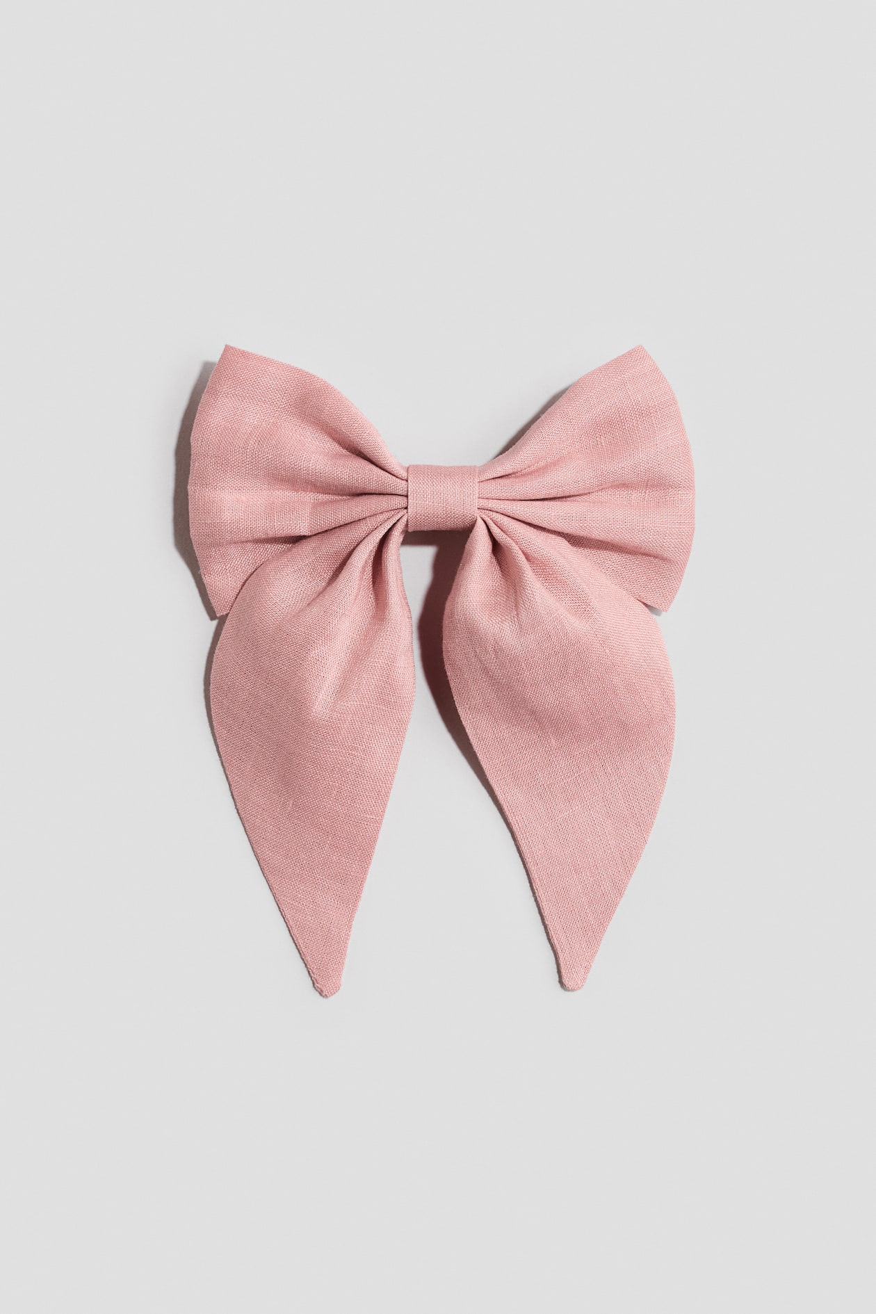 Light pink Linen-bow hair clip for kids | H&M