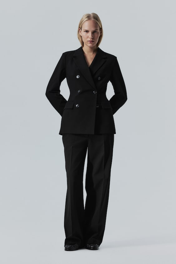 Wrinkle-resistant Weite elegante Hose - Schwarz - Ladies | H&M DE