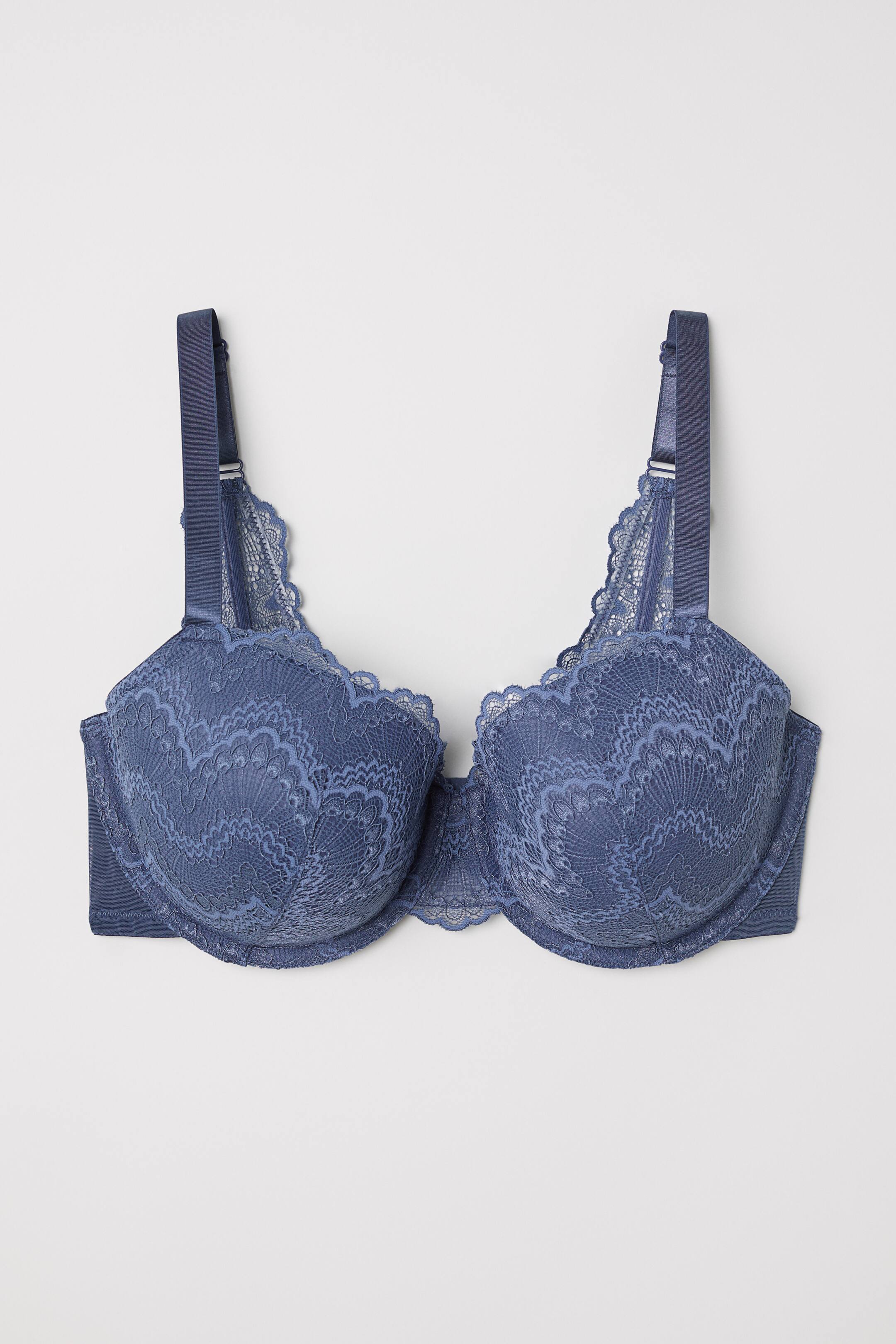 Padded bh van kant - Duifblauw - DAMES | H&M NL