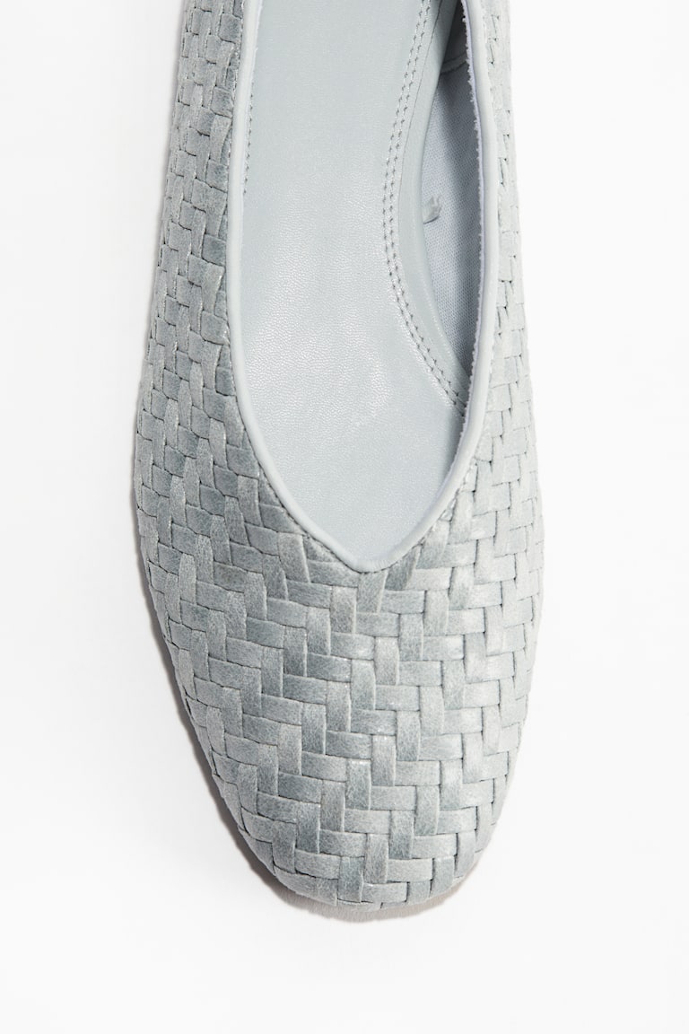 Braided Flats - Light blue-gray - Ladies | H&M US