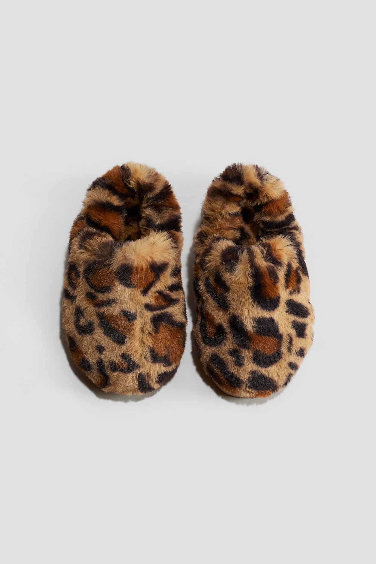 Fluffy-Lined Slippers - Beige/leopard print - Kids | H&M US
