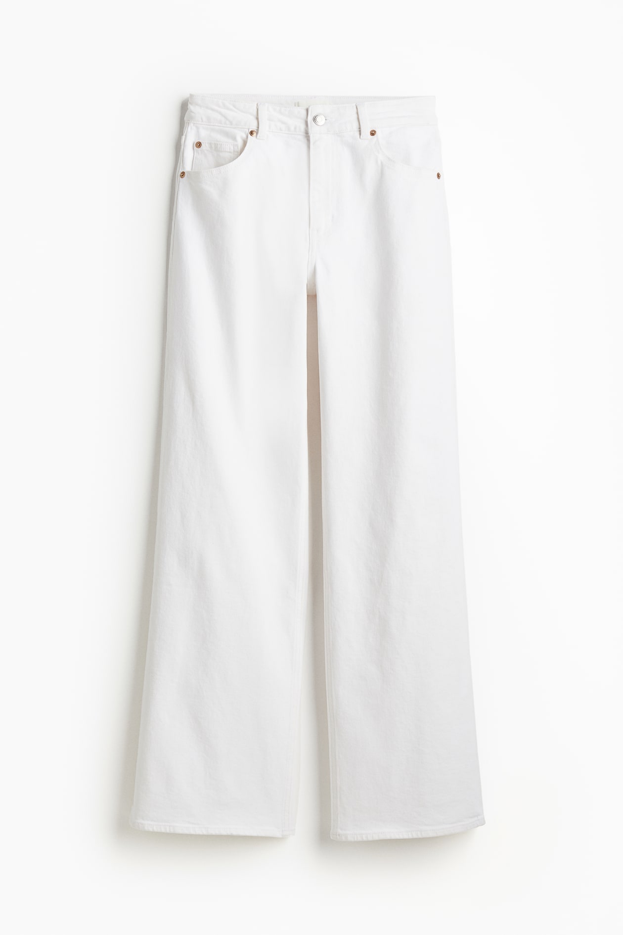 Harper High Rise Wide Leg Jeans - White - Ladies | H&M US