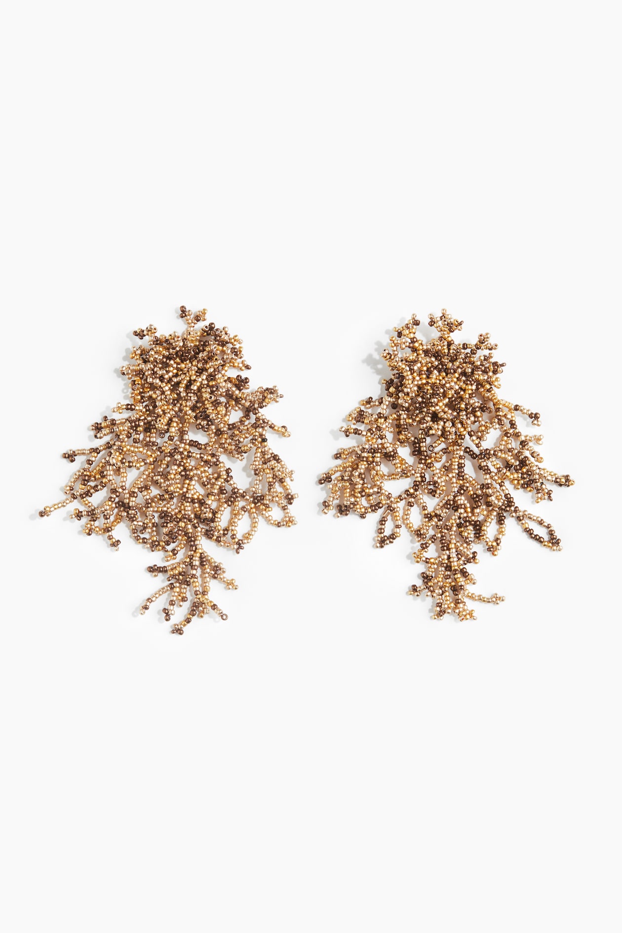 Bead Cluster Earrings - Gold-colored/brown - Ladies | H&M US