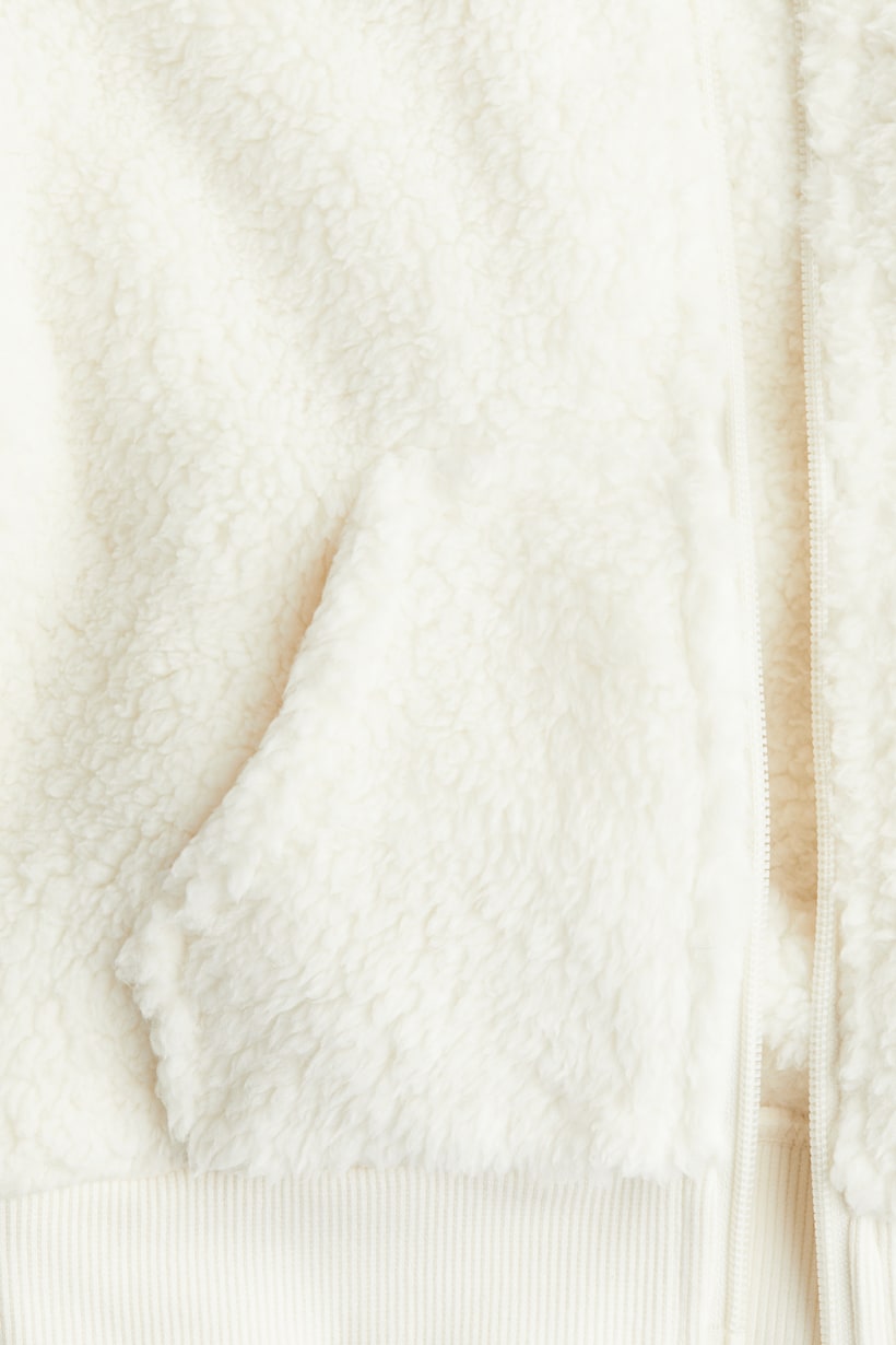 Teddy zip-through hoodie - White - Kids | H&M GB