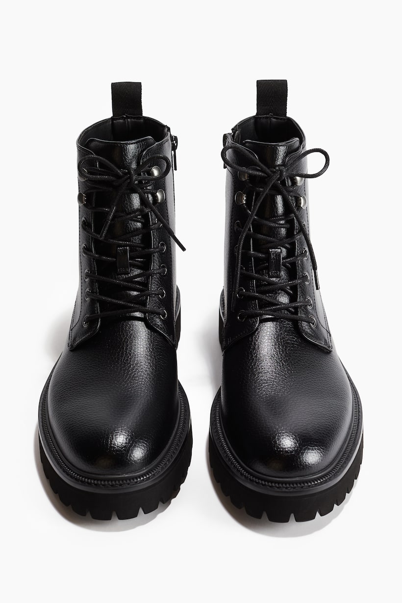 Lace-Up Boots - Black - Men | H&M US
