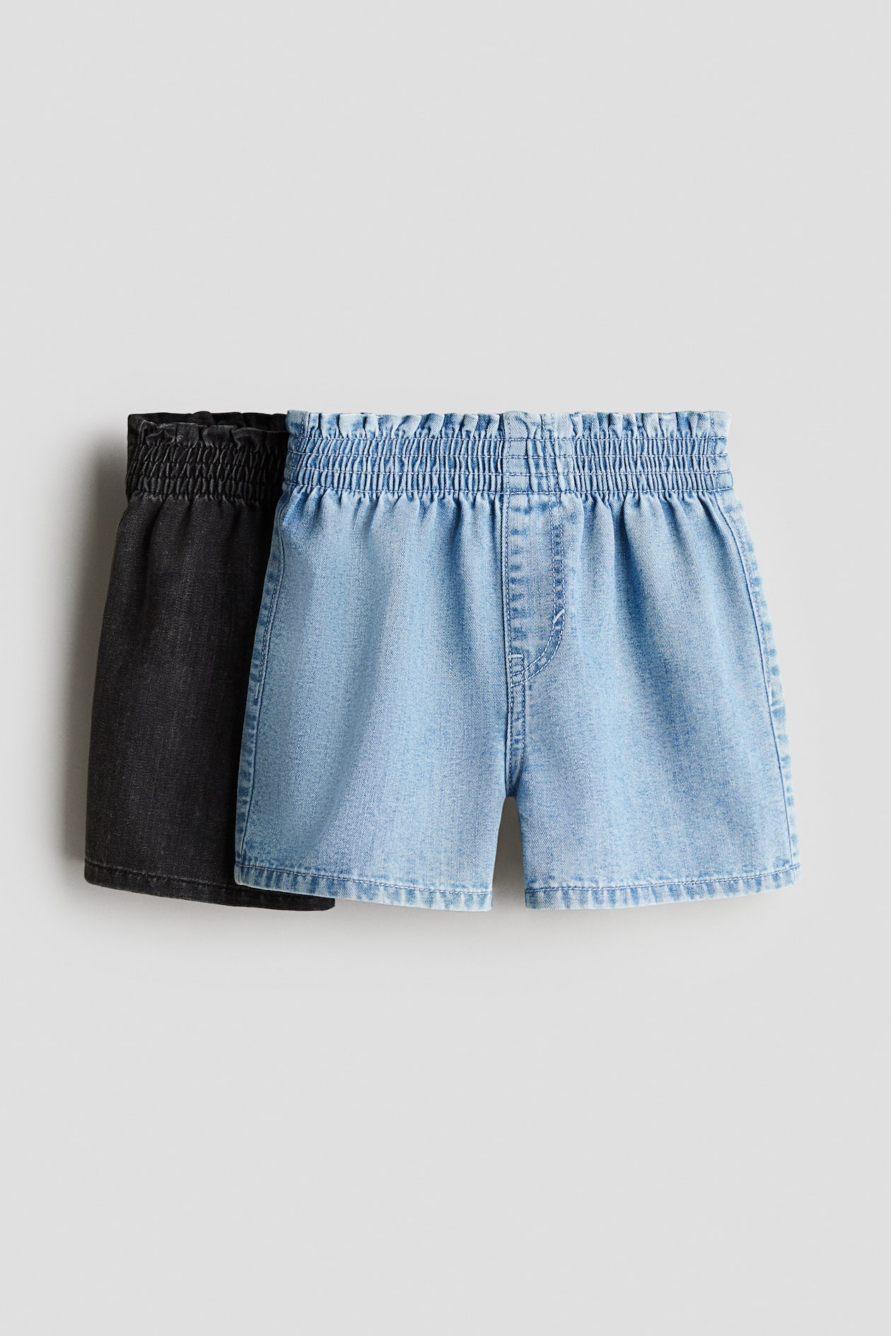 2-pack de shorts paper bag - Azul denim - Kids | H&M MX