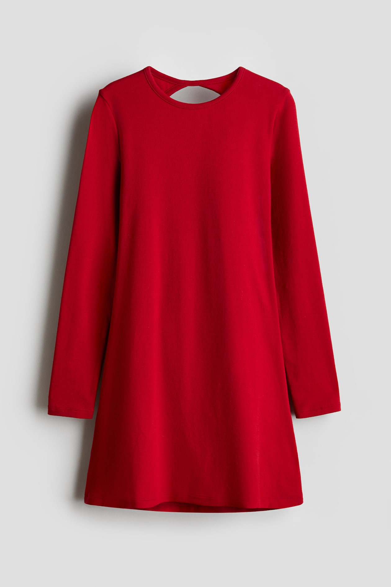 Tricot jurk met cut-out - Rood - KINDEREN | H&M BE