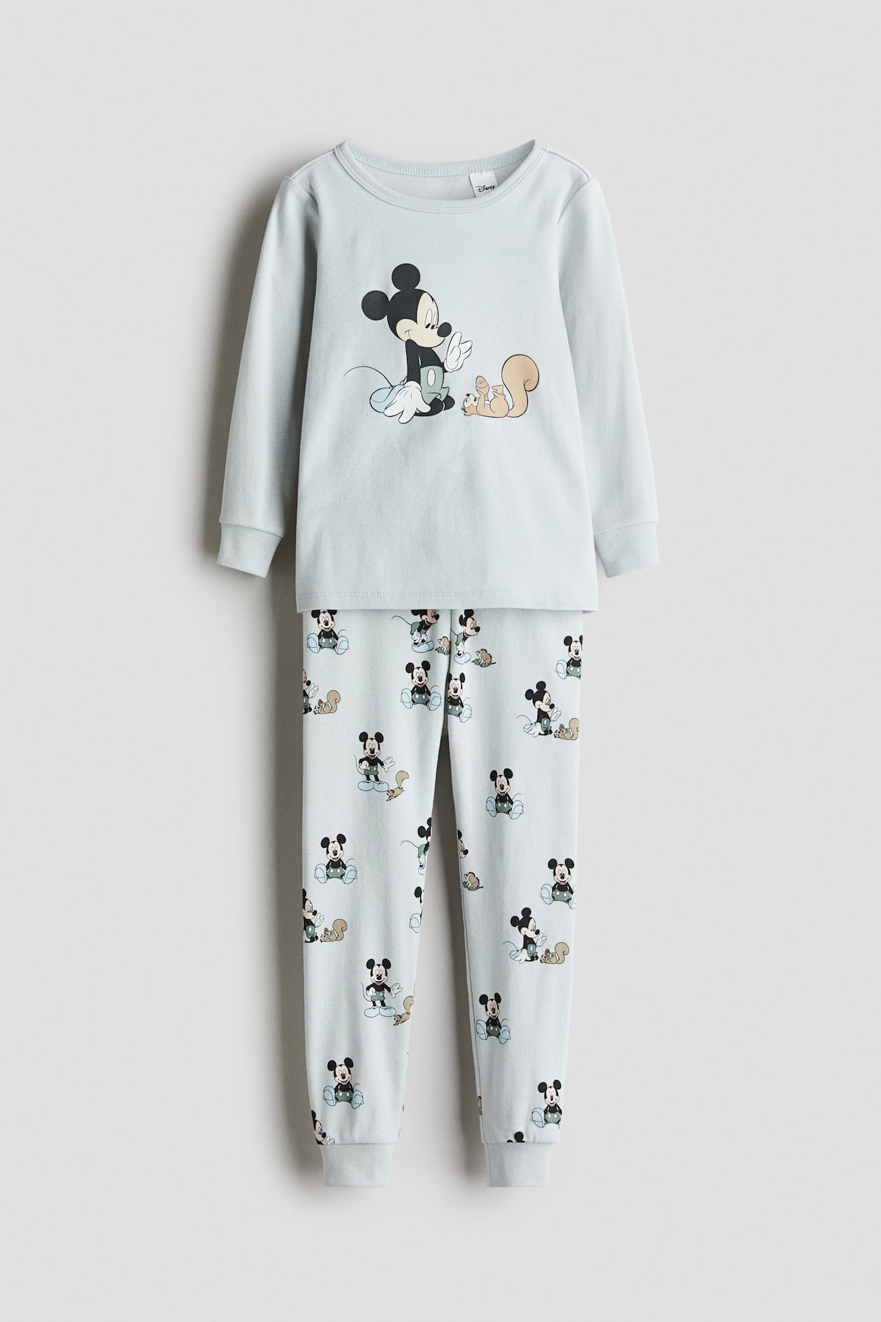 Snug Fit Cotton Jersey Pajamas - Light blue/Mickey Mouse - Kids | H&M US