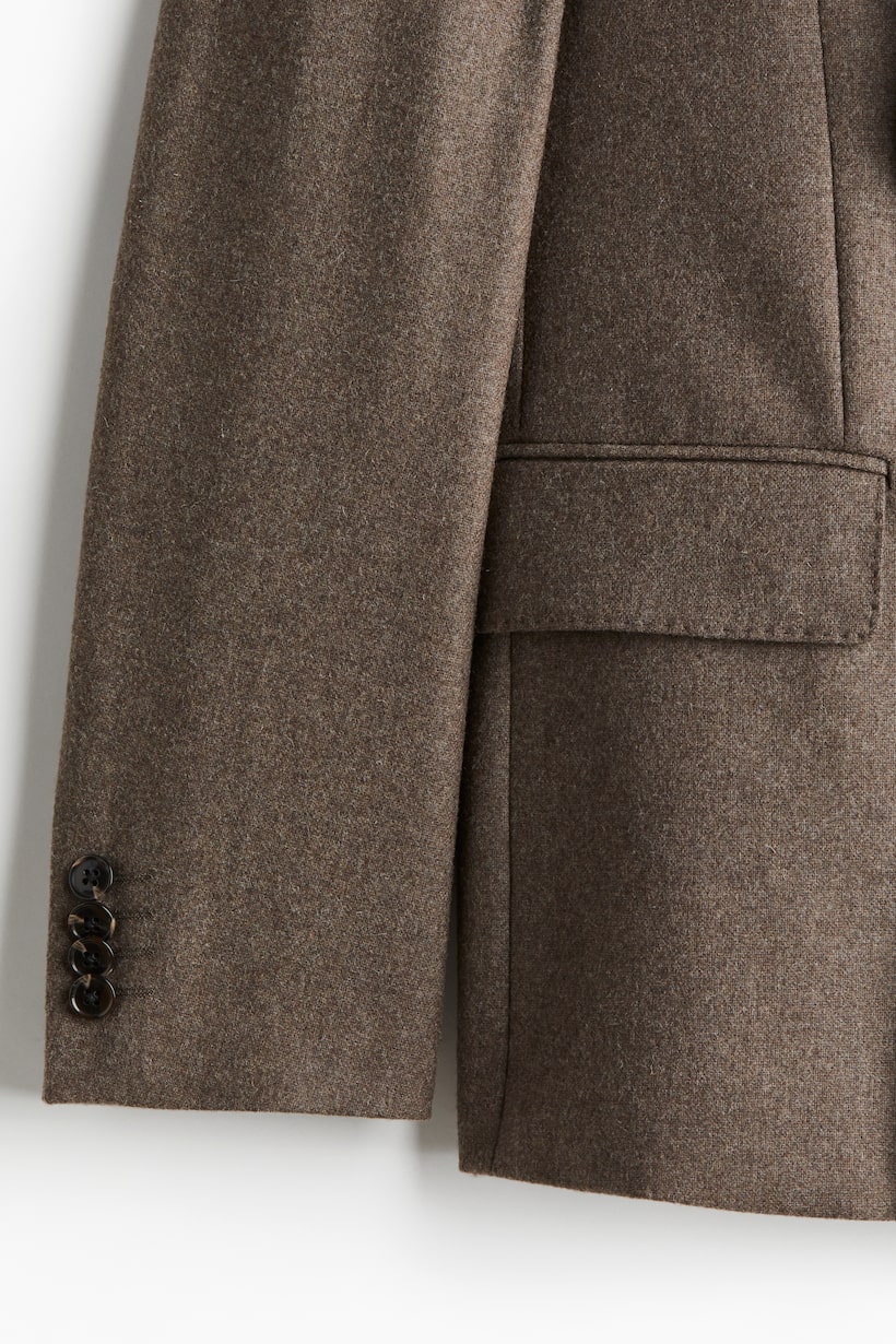 Men’s Dark taupe Regular Fit Wool-Blend Jacket | H&M CA