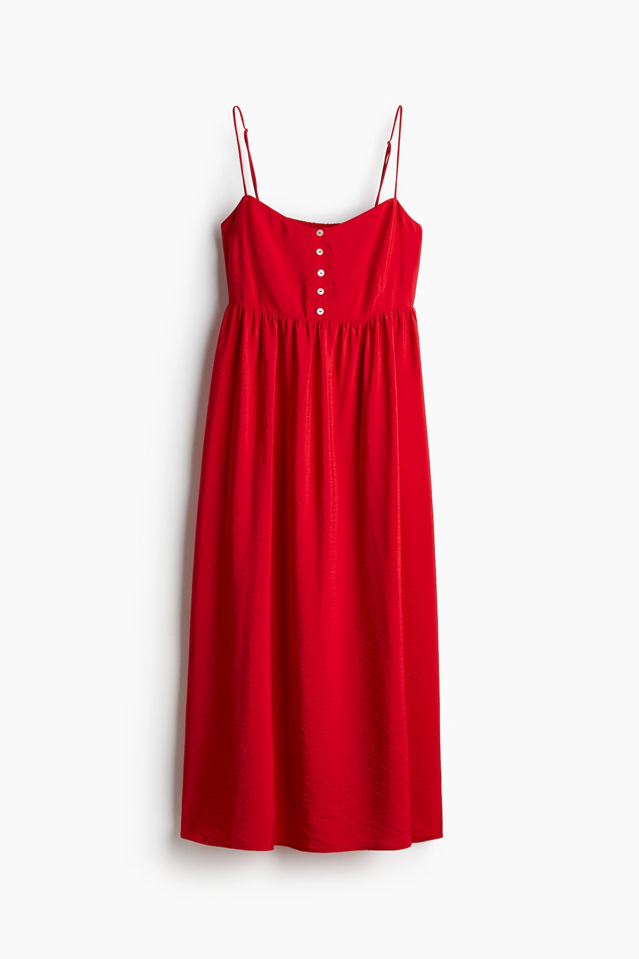 Women's Red Button-front strappy dress | H&M HK