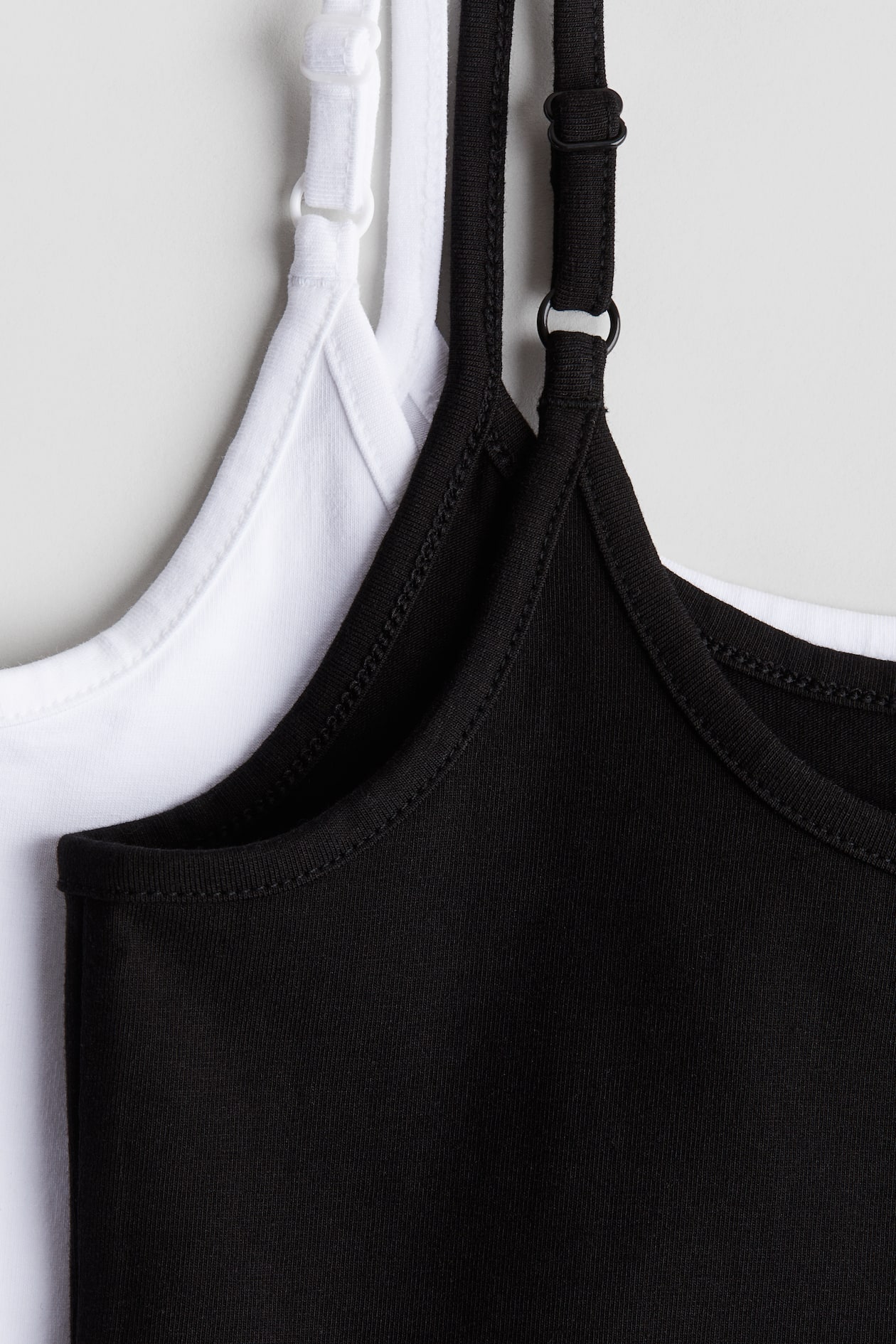 2-pack Cotton Tank Tops - Black/white - Kids | H&M US