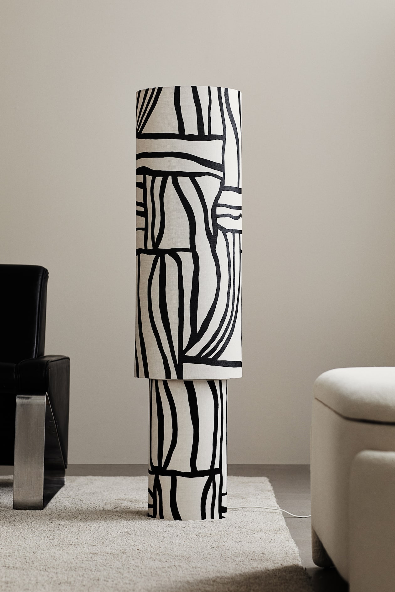 Patterned floor lamp - White/Patterned - Home All | H&M GB