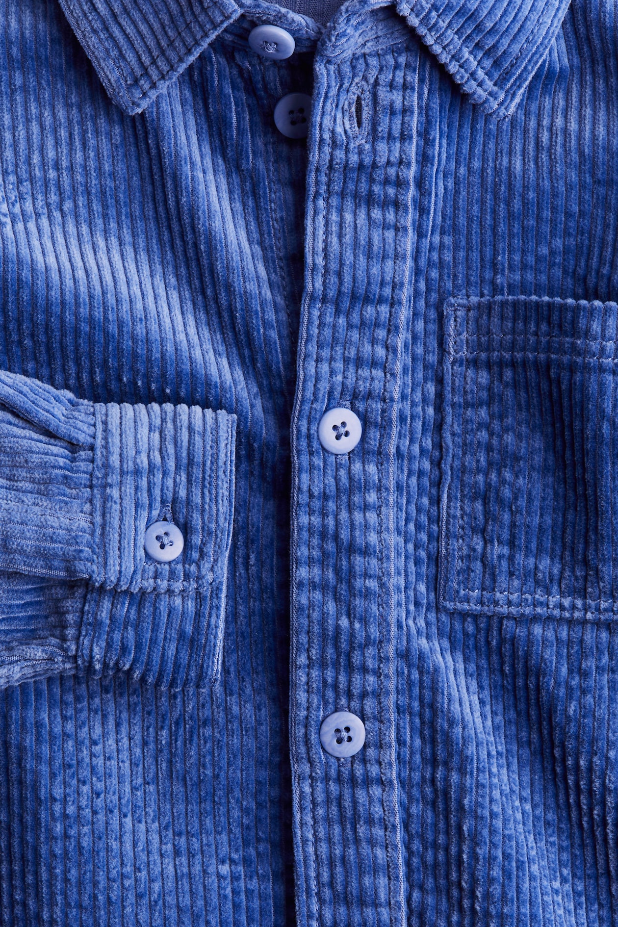 Corduroy Cotton Overshirt - Bright blue - Kids | H&M US