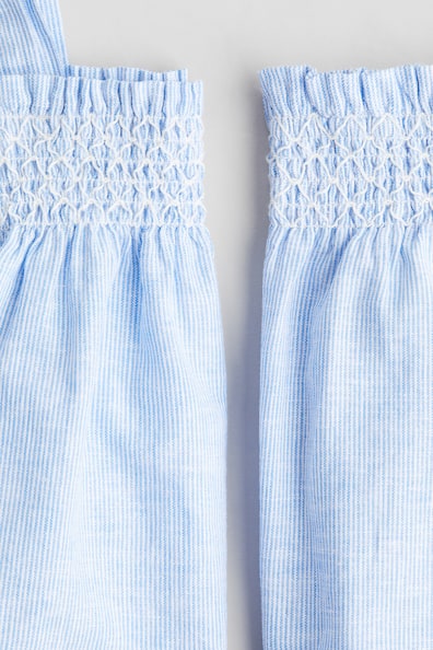 Light blue/striped 2-Piece Linen-Blend Set for kids | H&M US