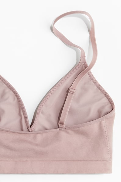 Women's Dusty pink Seamless Soft-Cup Bra | H&M US