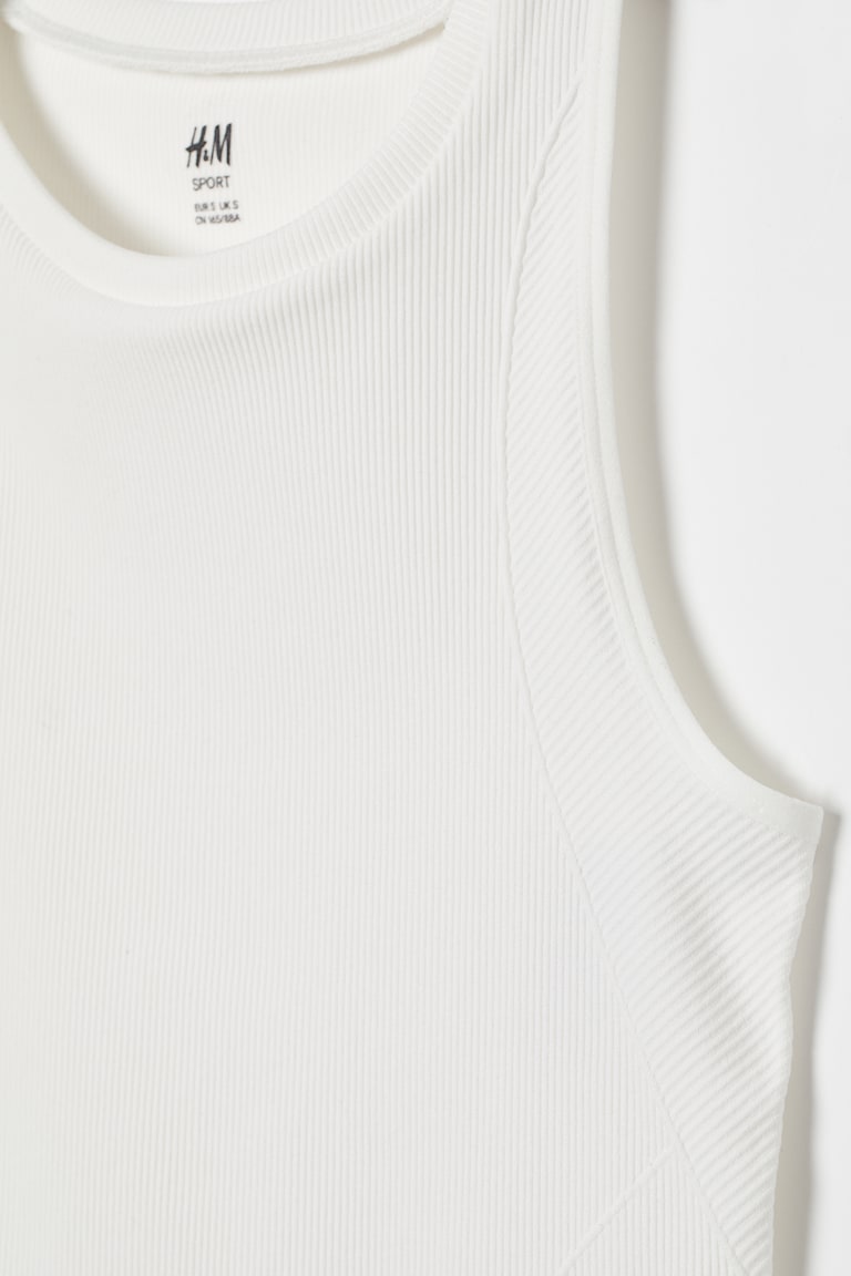 Women's White Seamless Sports Top | H&M US