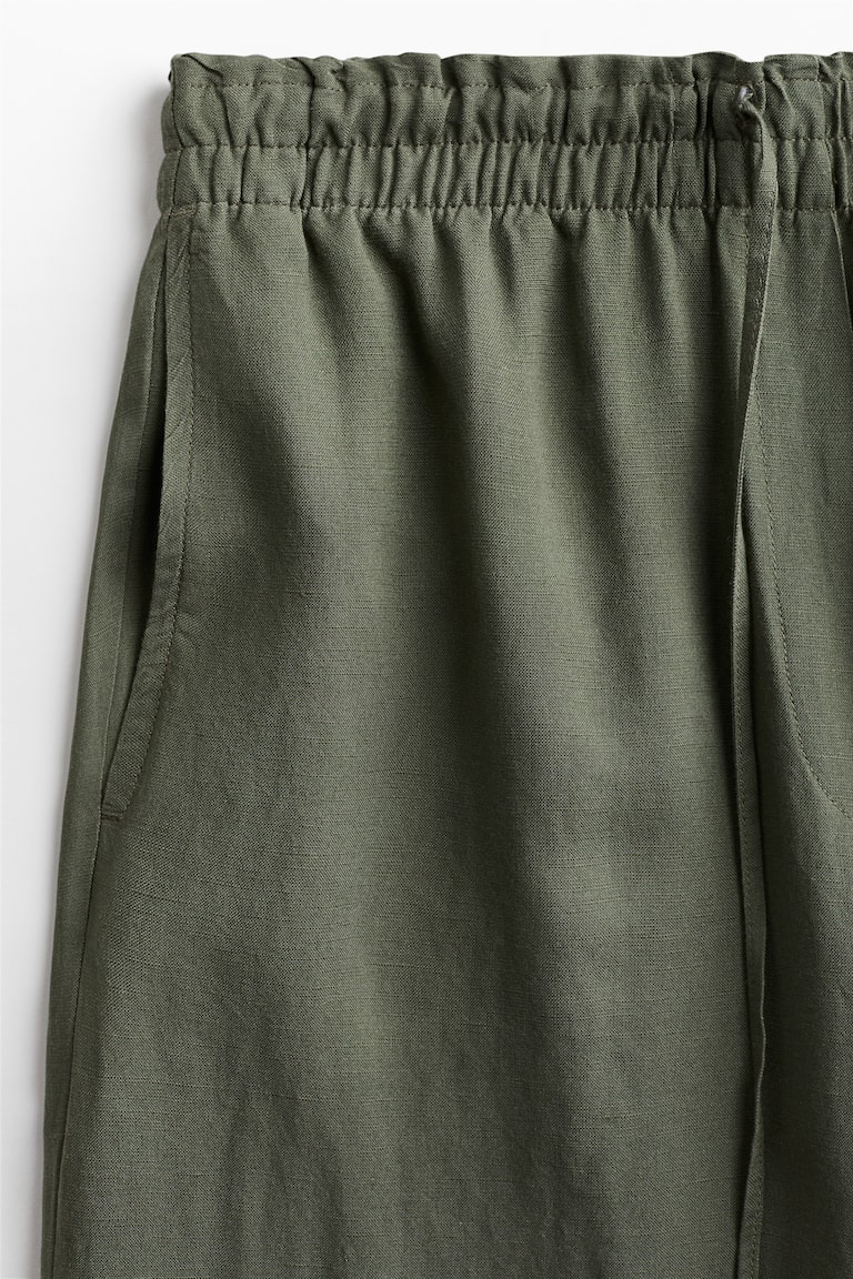 Women's Dark khaki green Ankle-Length Pants | H&M CA