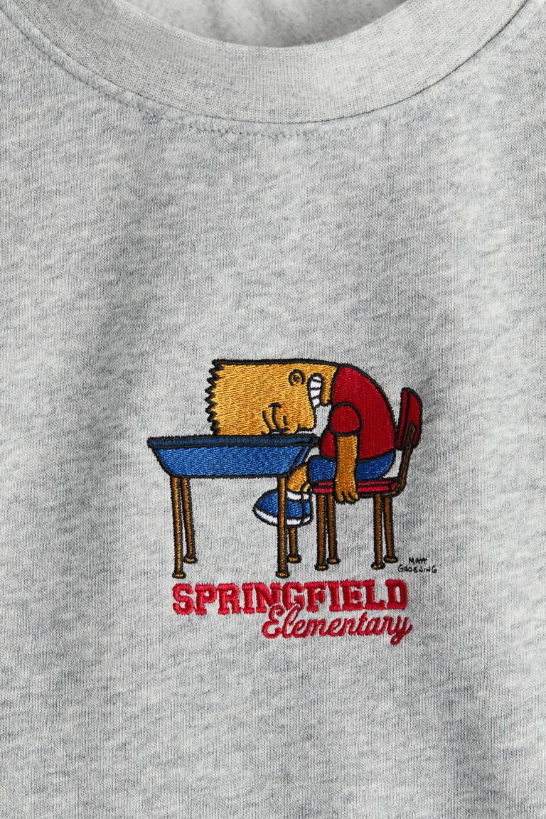 Light grey marl/The Simpsons Printed sweatshirt for kids | H&M IN