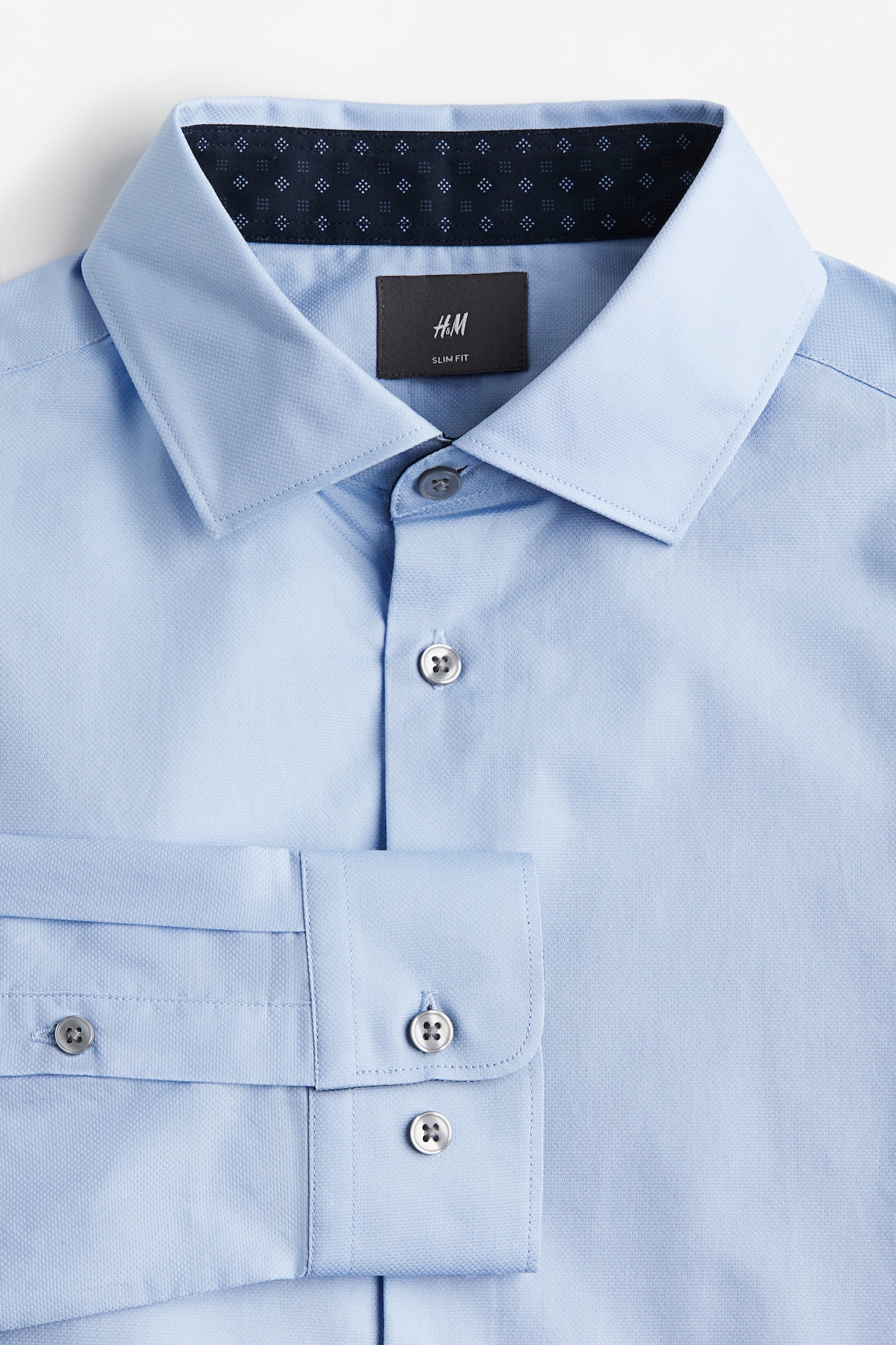 Men’s Light blue Slim Fit Premium Cotton Shirt | H&M US