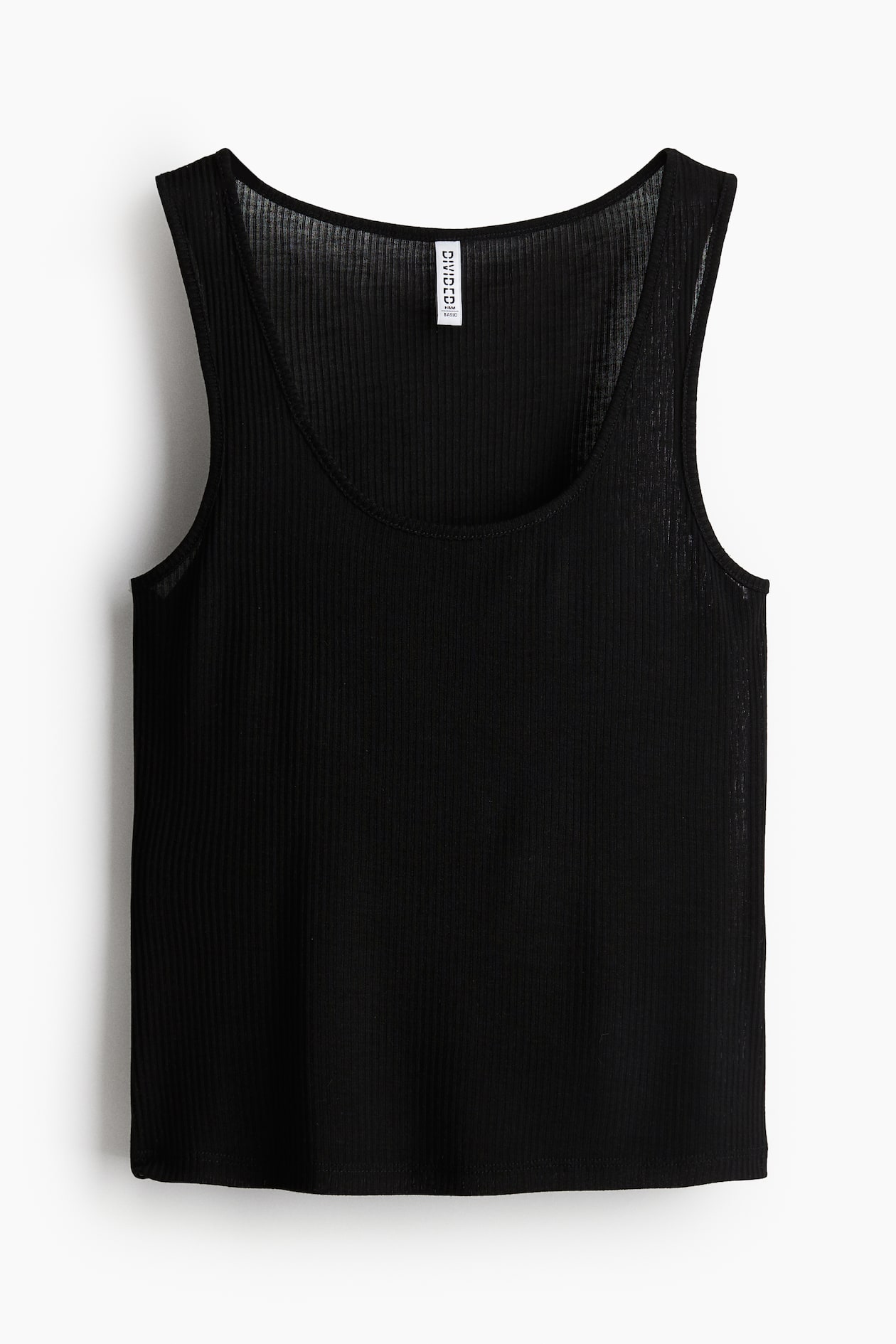 Top transparente en canalé - Negro - MUJER | H&M ES