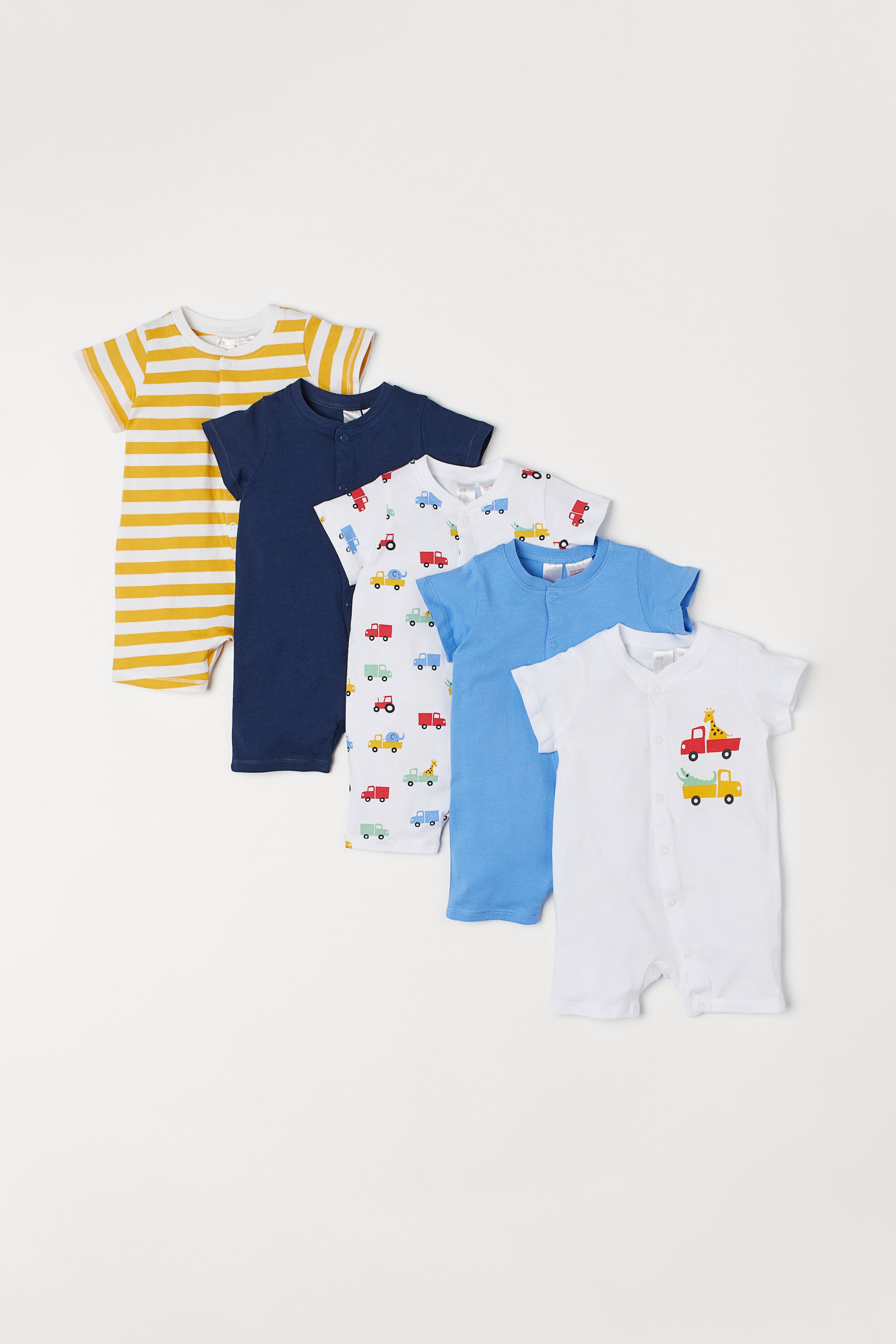 5-pack jersey pyjamas - Blue/Cars - Kids | H&M