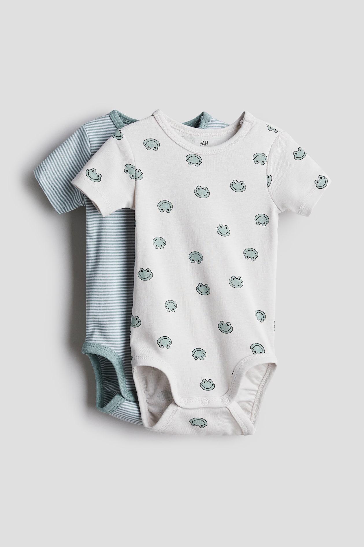 2-pack Short-sleeved Bodysuits - White/frogs - Kids | H&M US