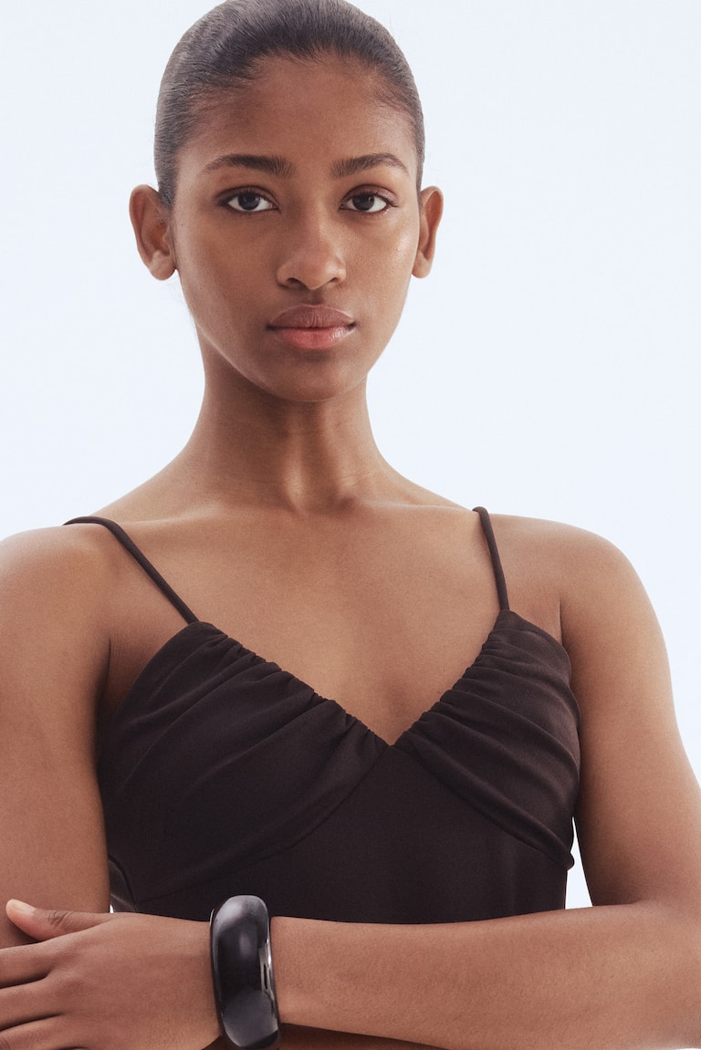 Women's Dark brown Strappy Bodysuit | H&M US