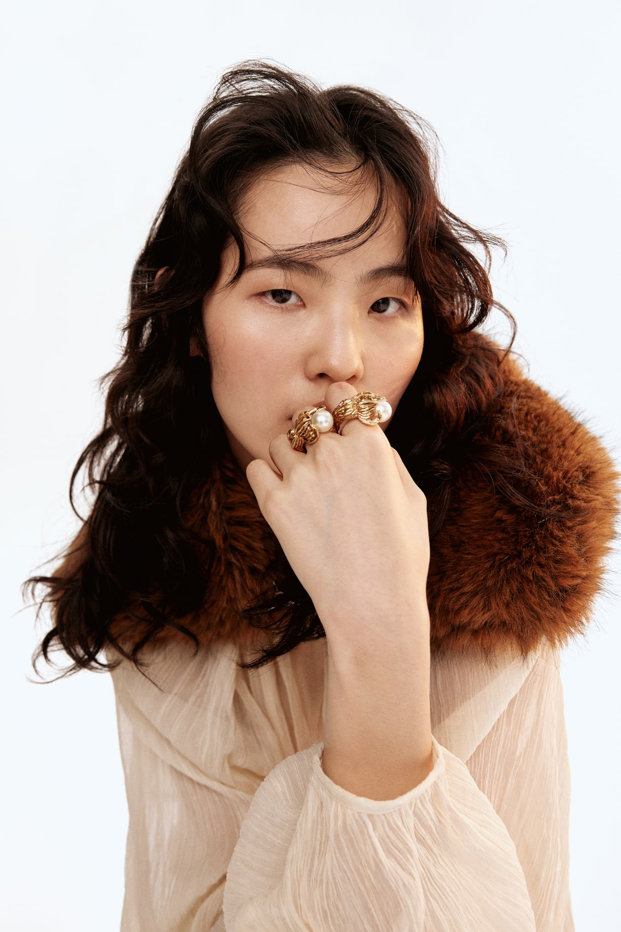 Anillo con cuenta - Bronce - MUJER | H&M ES