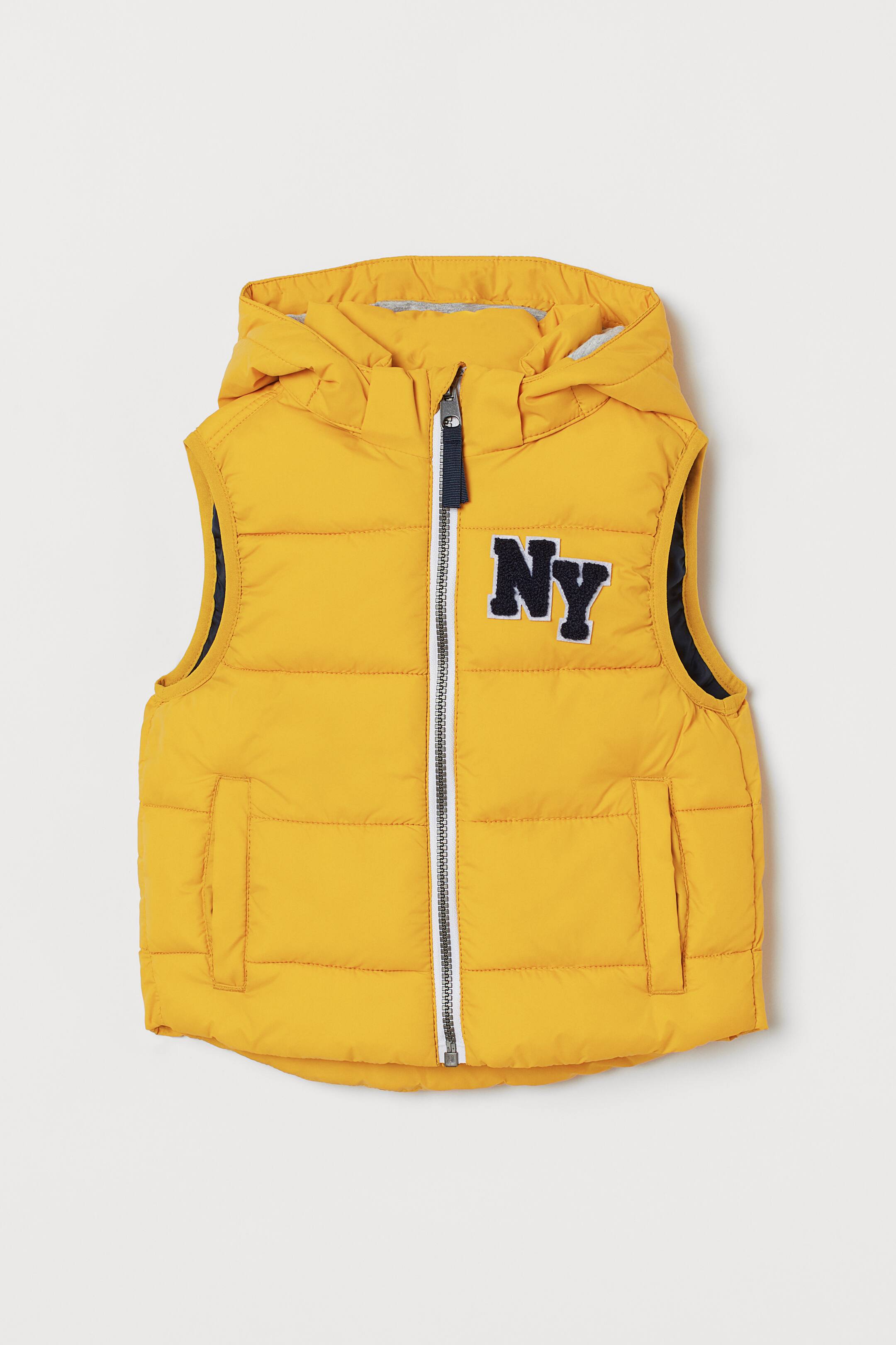 Φουσκωτό αμάνικο μπουφάν - Κίτρινο/NY - Kids | H&M GR