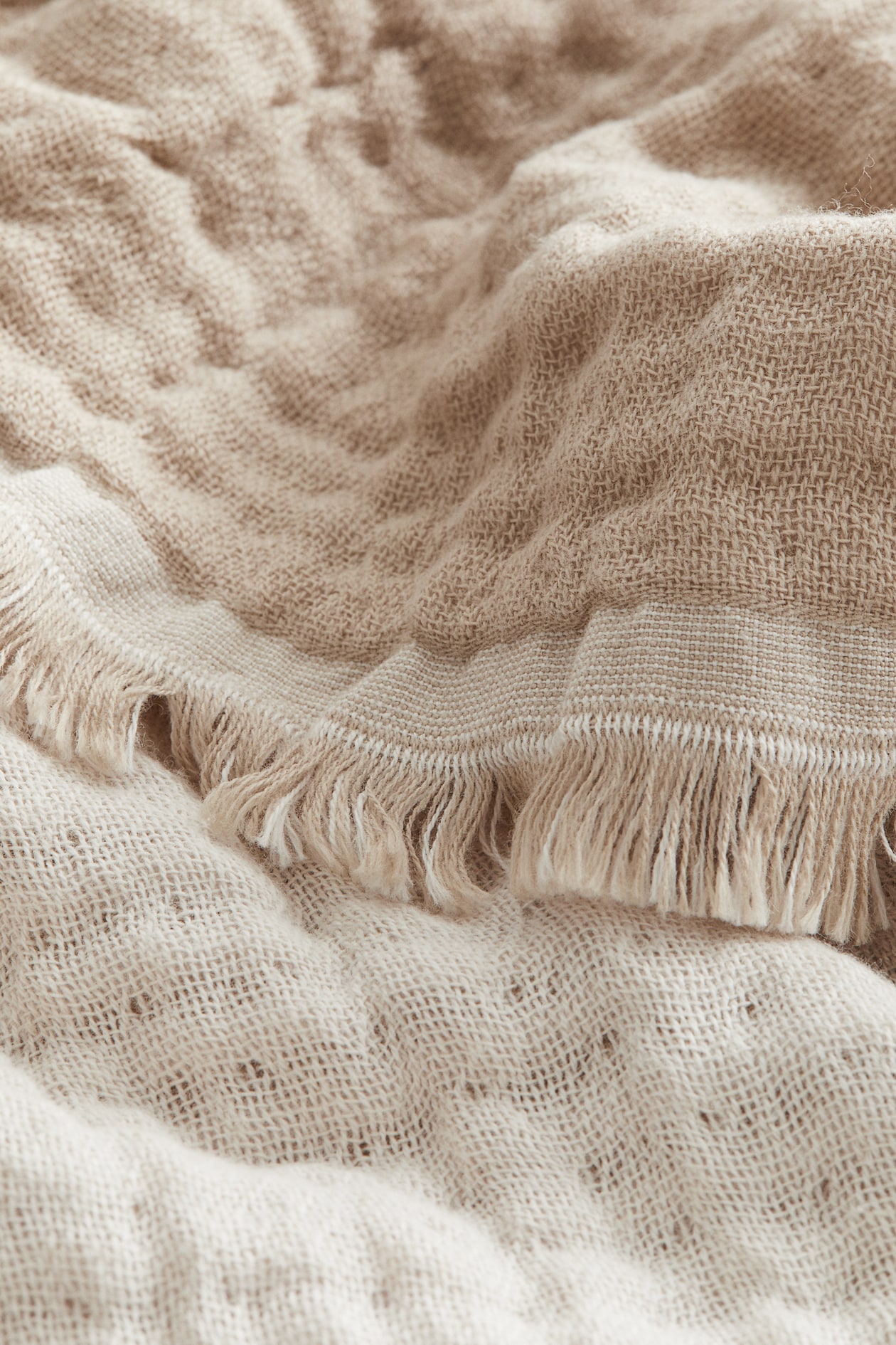 Cotton Muslin Throw - Light beige - Home All | H&M US