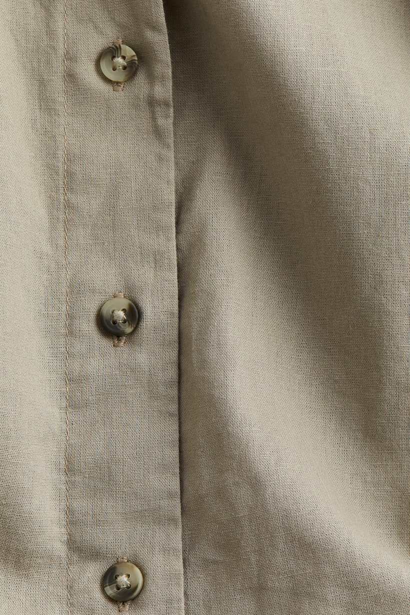 Camisa en mezcla de lino - Greige - Ladies | H&M MX