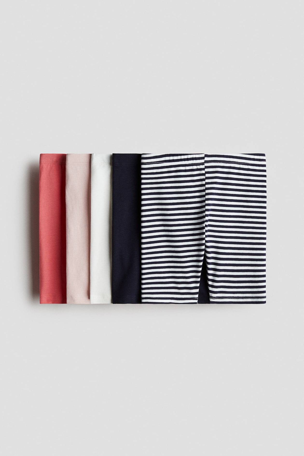 Lot de 5 shorts cycliste en coton - Marine/rayé - Kids | H&M CA