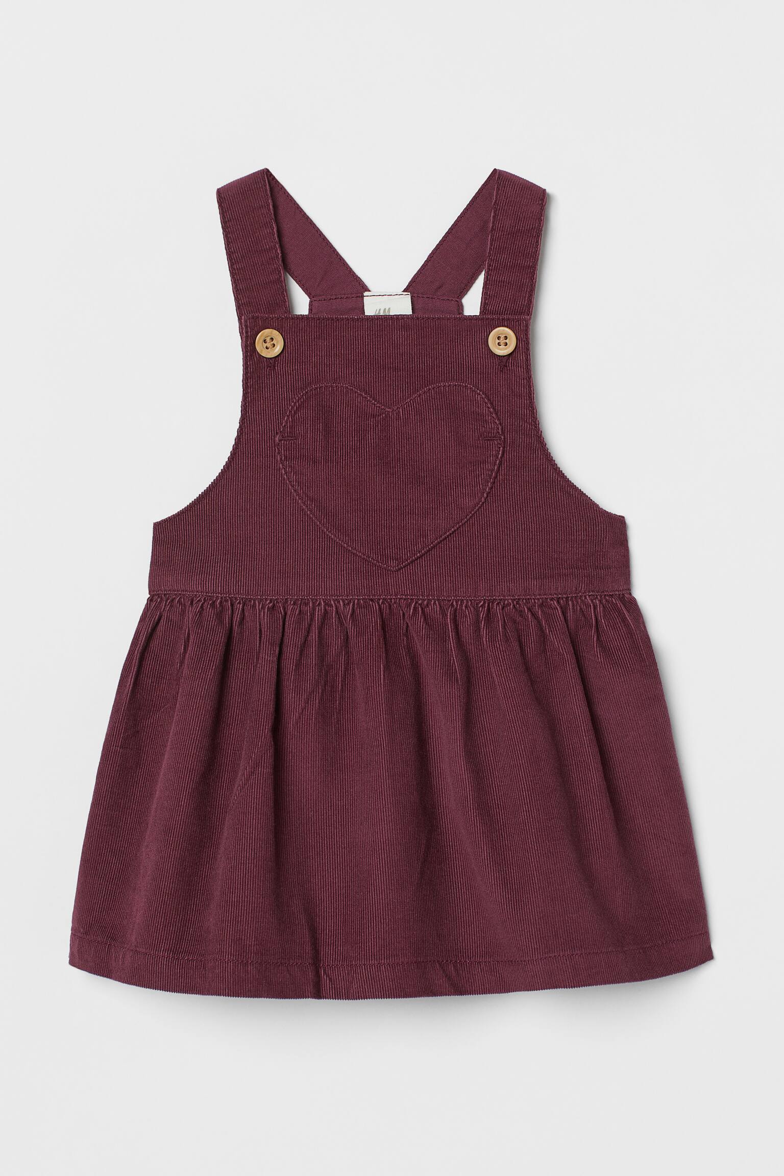 Vestido overol de pana - Morado ciruela - Kids | H&M MX