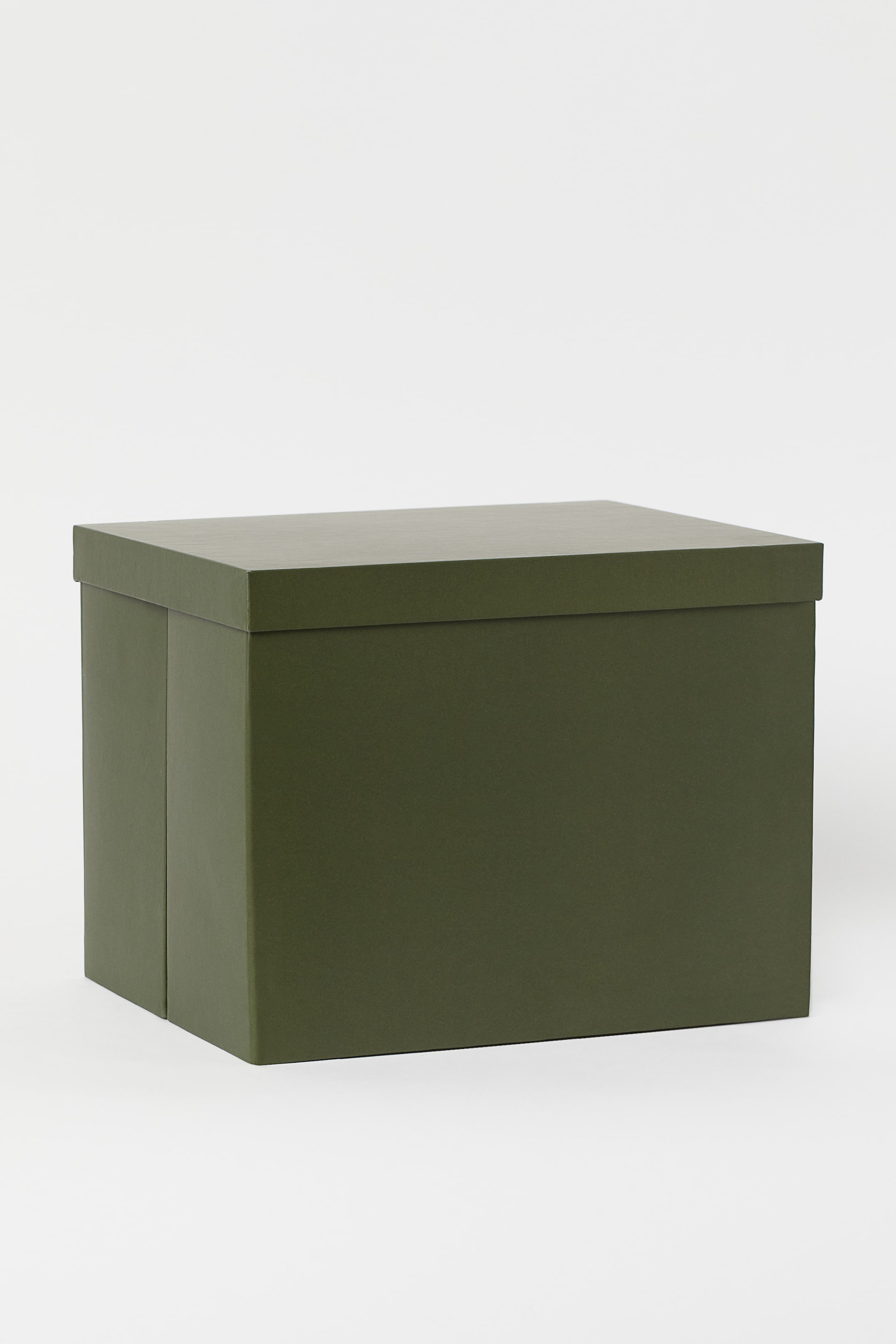 Large Storage Box with Lid - Khaki green - Home All | H&M CA