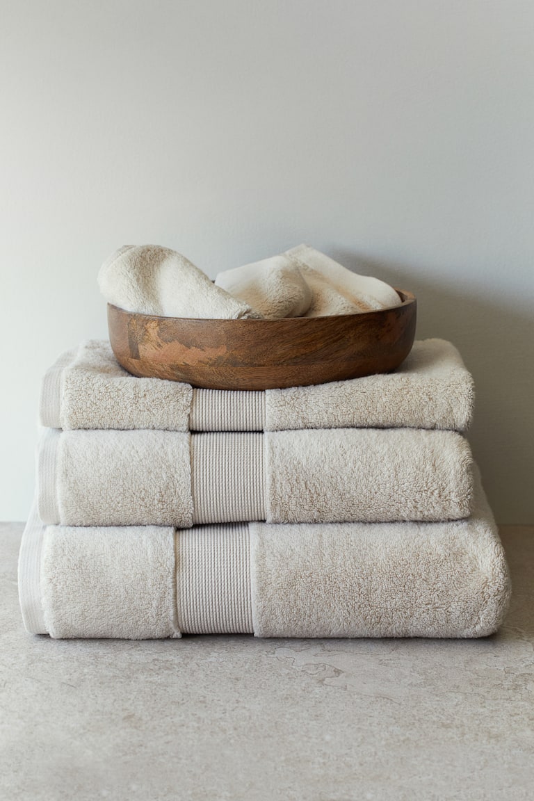 Soft Terry Hand Towel - Light beige - Home All | H&M US