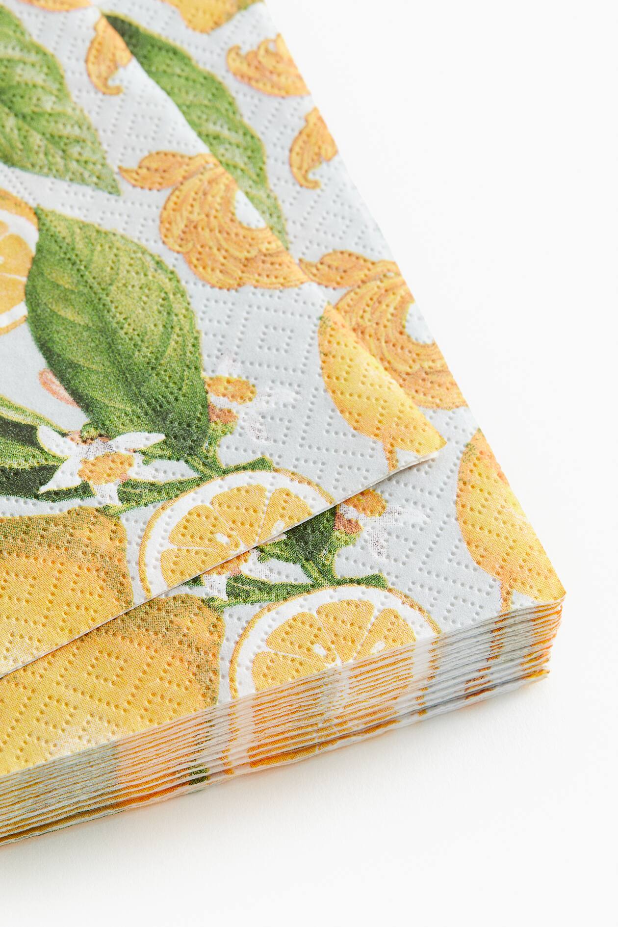 20-pack patterned paper napkins - Yellow/Patterned - Home All | H&M GB