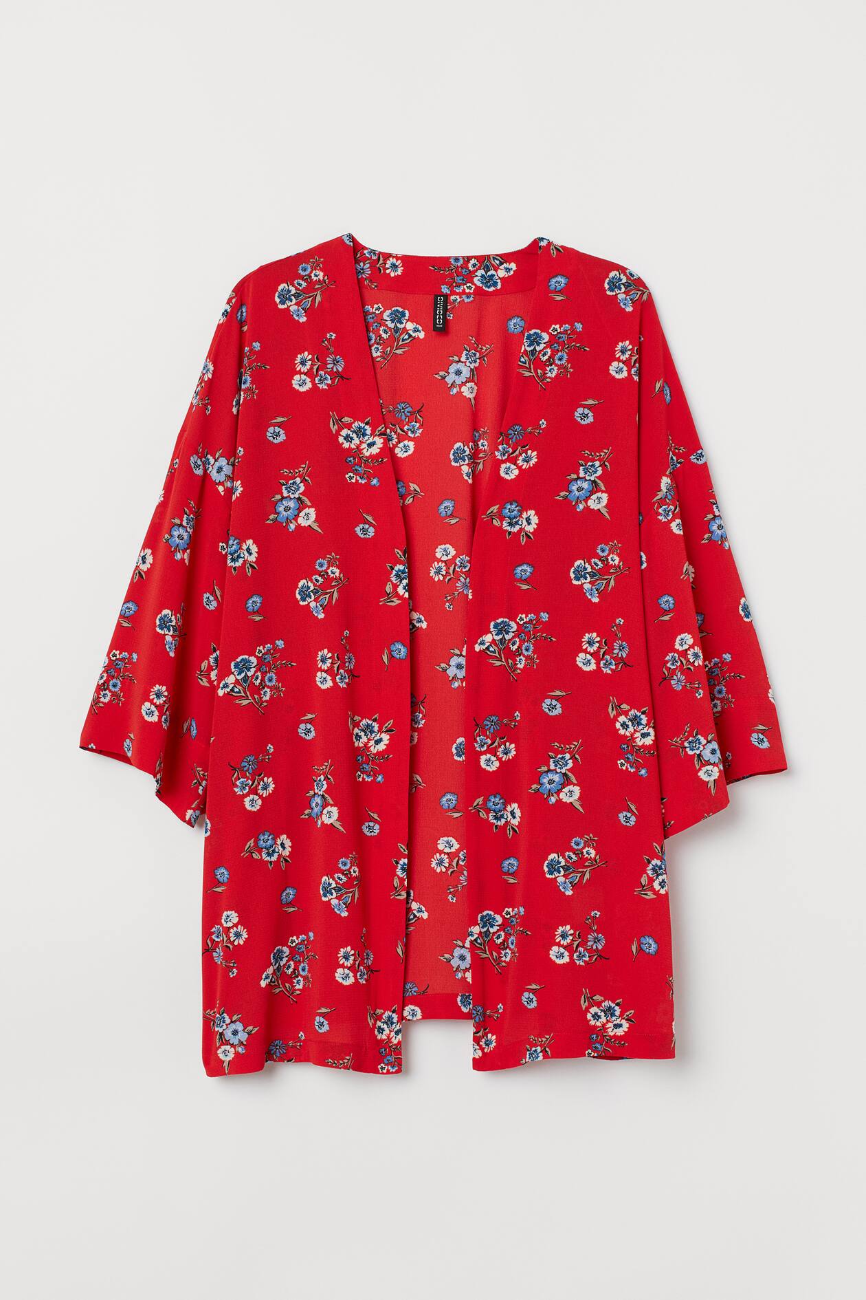 H&M+ Patterned jacket - Red/Floral - Ladies | H&M GB