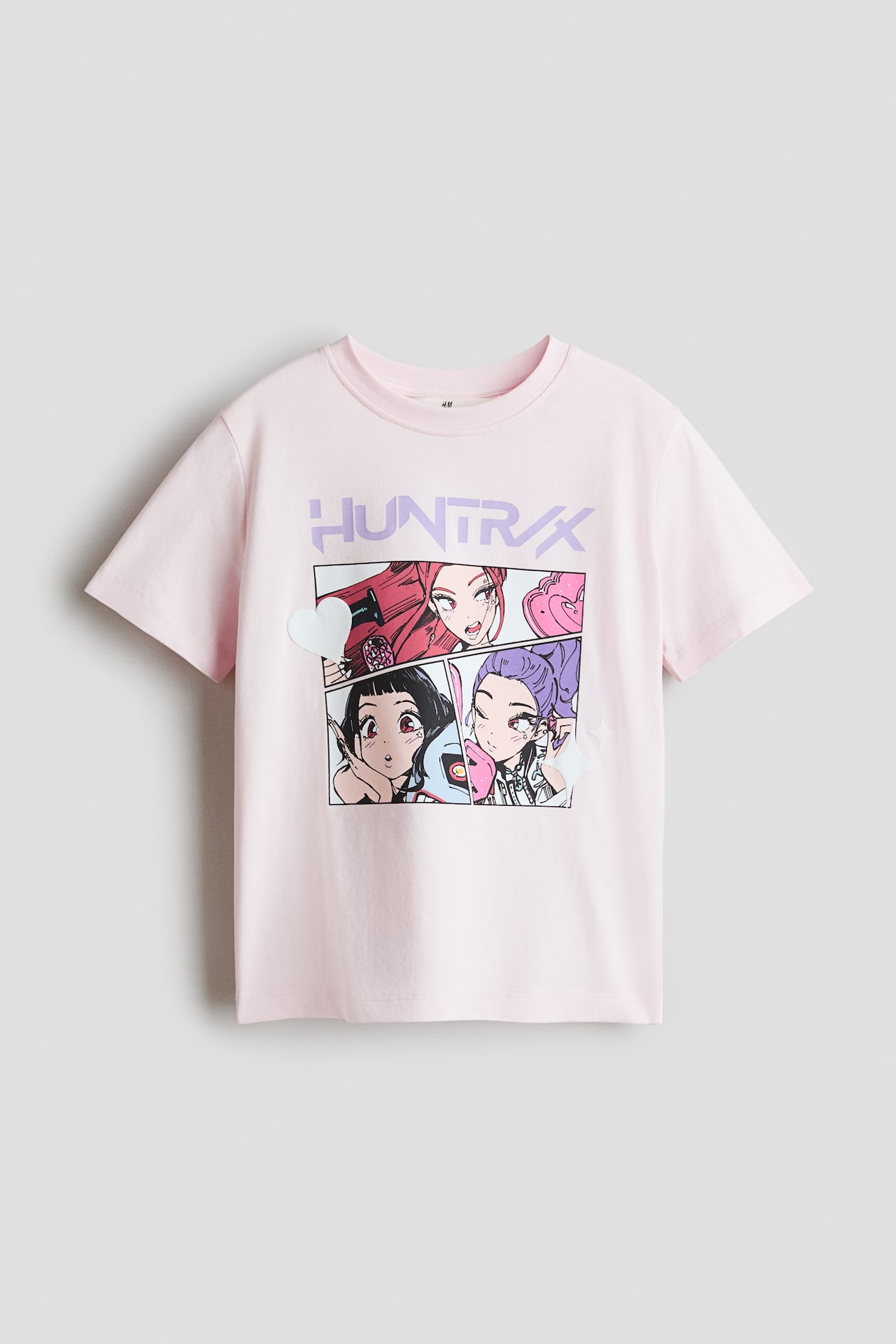 T-shirt en coton avec motif imprimé - Rose clair/KPop Demon Hunters ...