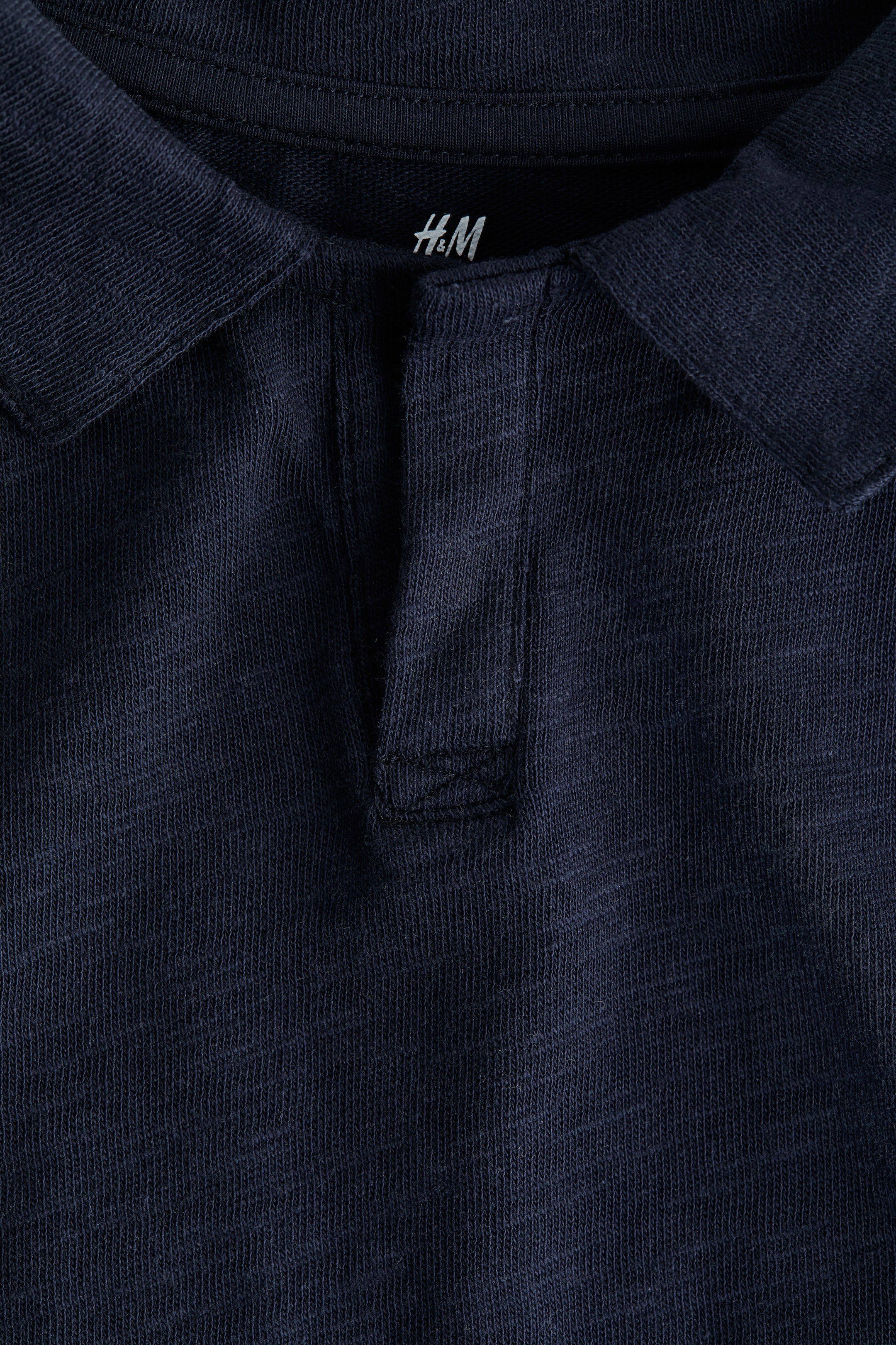 Cotton jersey polo shirt - Navy blue - Kids | H&M IN