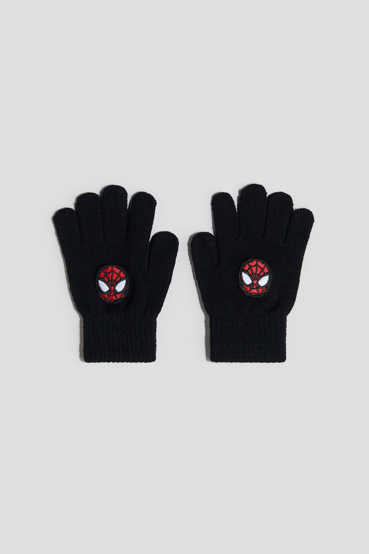 Gants avec application - Noir/Spider-Man - ENFANT | H&M FR