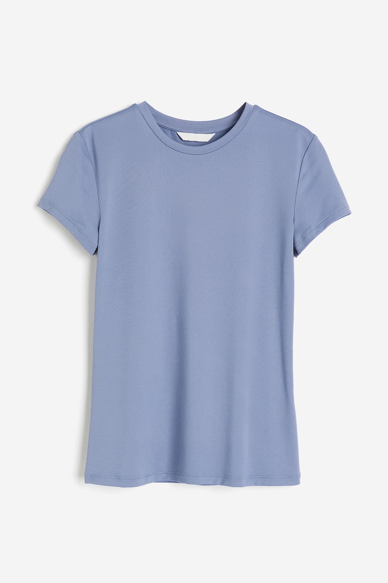 Women's Dusty blue Fitted Microfiber T-shirt | H&M CA